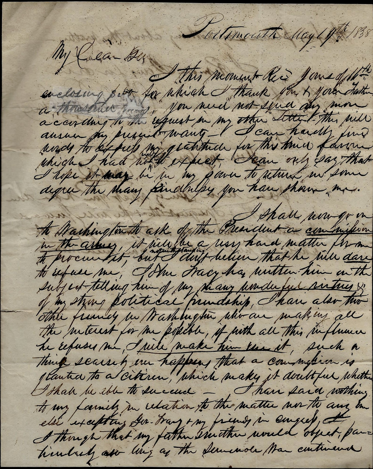 1838: William Ransom Rathbone to Benjamin Treadwell Kissam | Spared ...