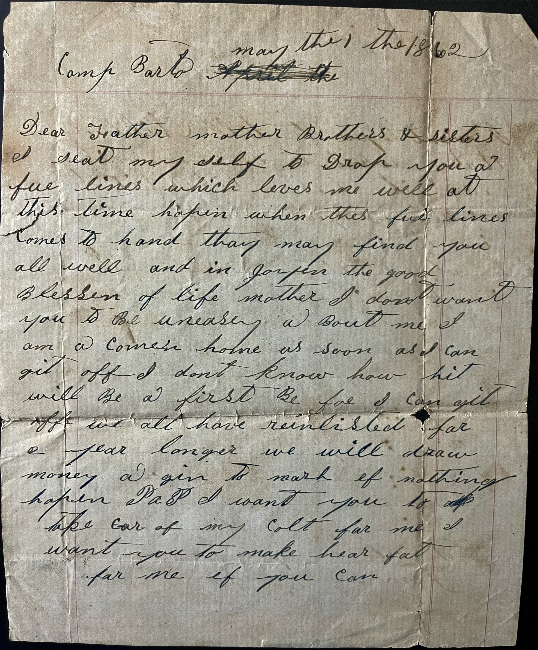1862-64: James Archibald Johnson to Handy William Johnson | Spared ...