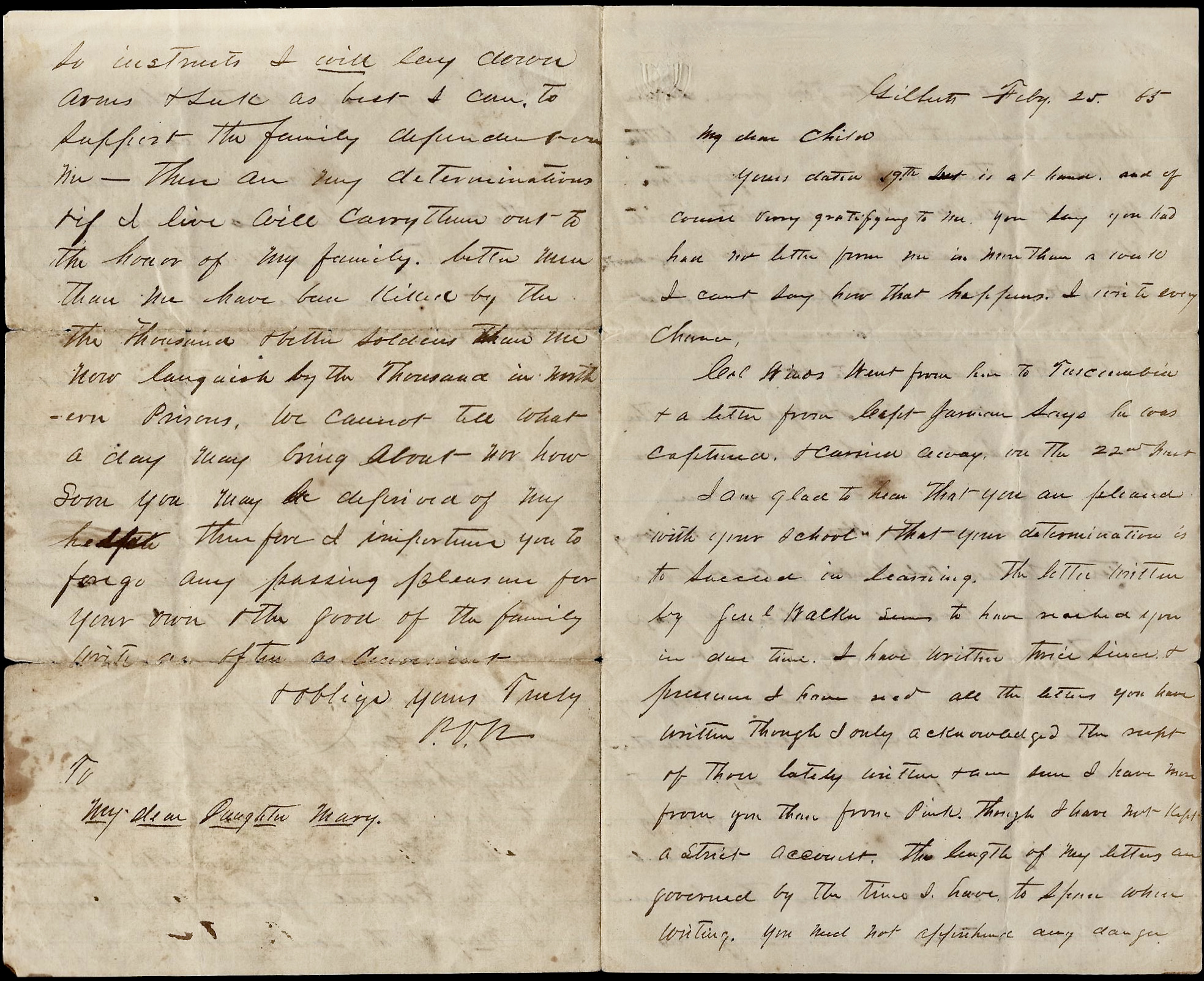 1865: Phillip Dale Roddey to Mary Emma Roddey | Spared & Shared 23