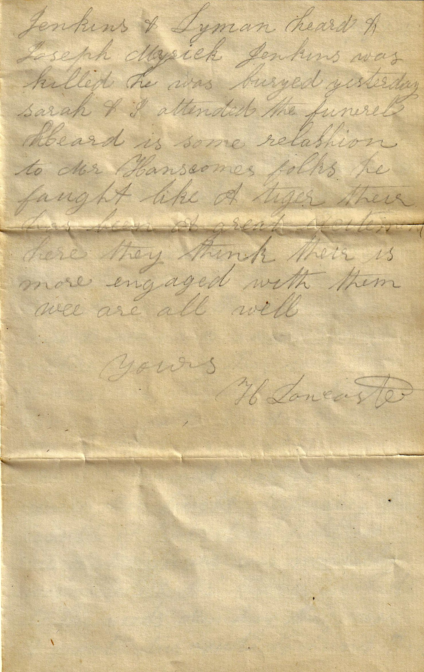 1863: Henry Lancaster to “Brother Byron” | Spared & Shared 23