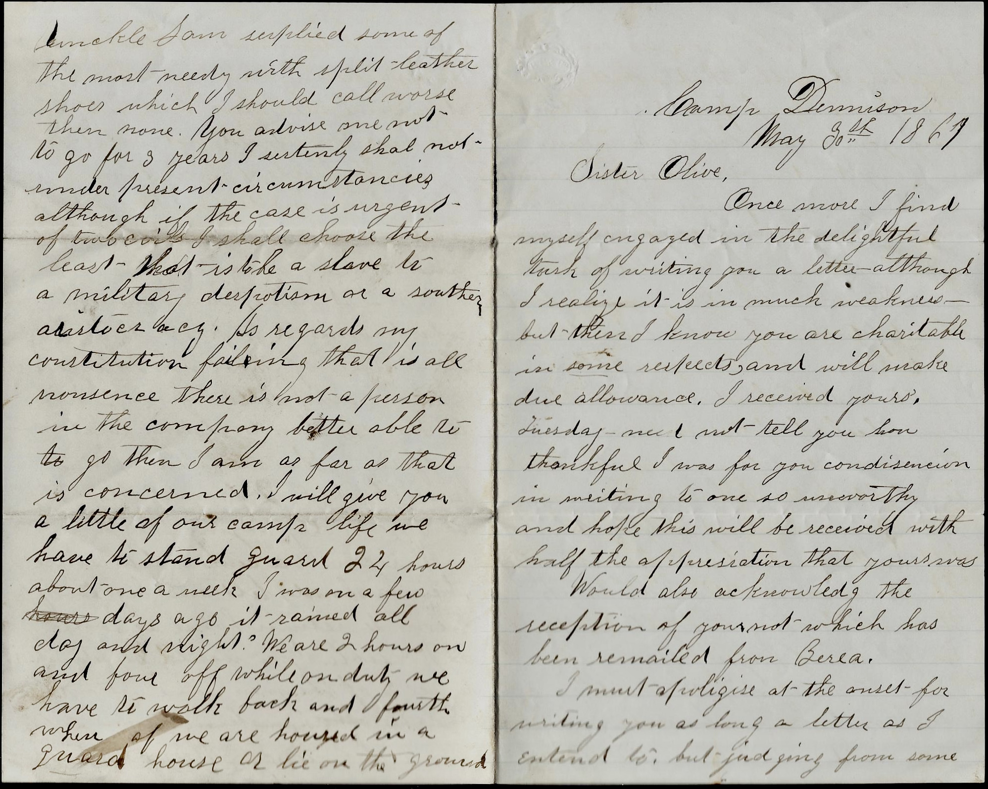 1861: Thomas W. Powell to Olive Powell | Spared & Shared 23