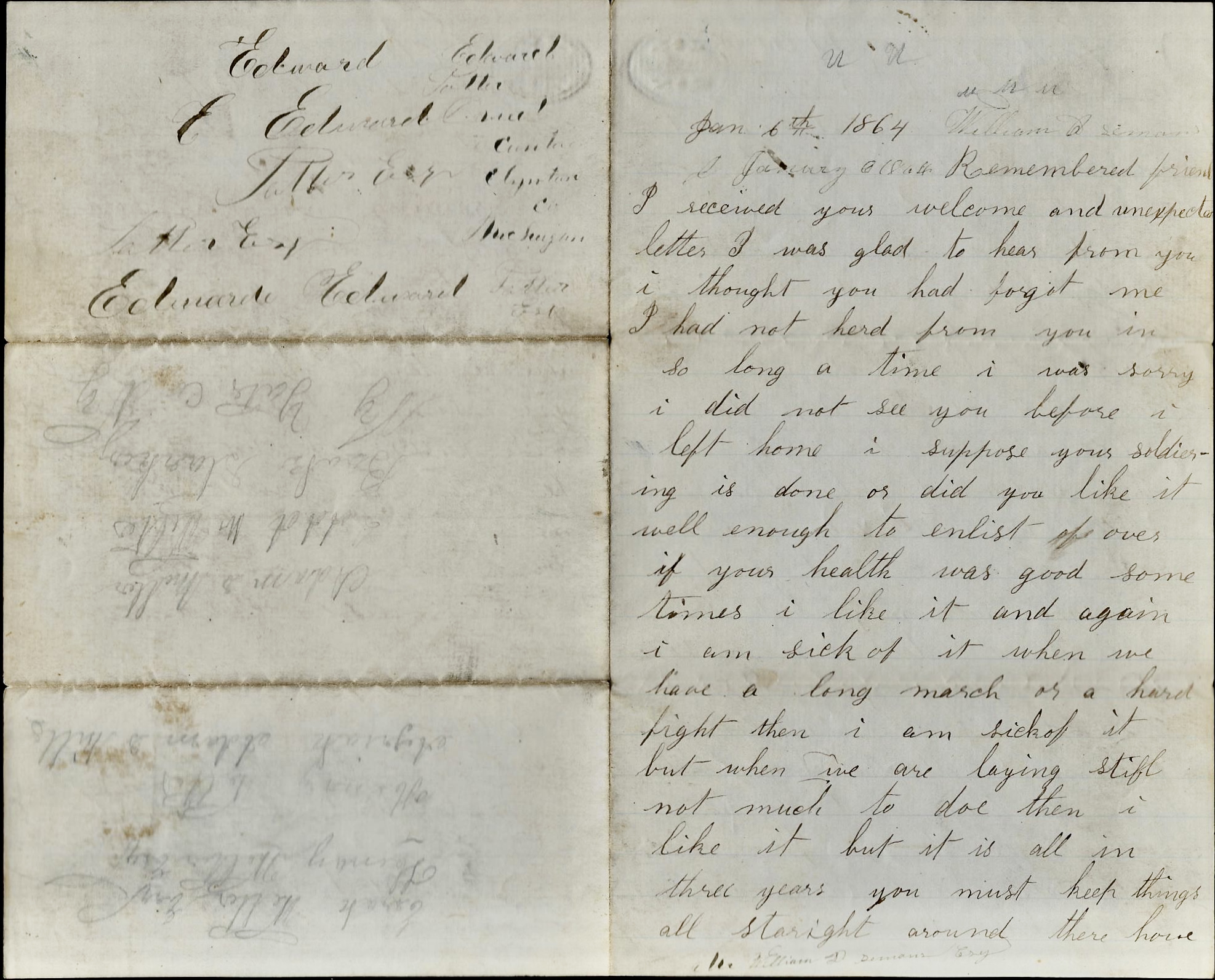 1864-65: William D. Semans to Adam S. Miller | Spared & Shared 23