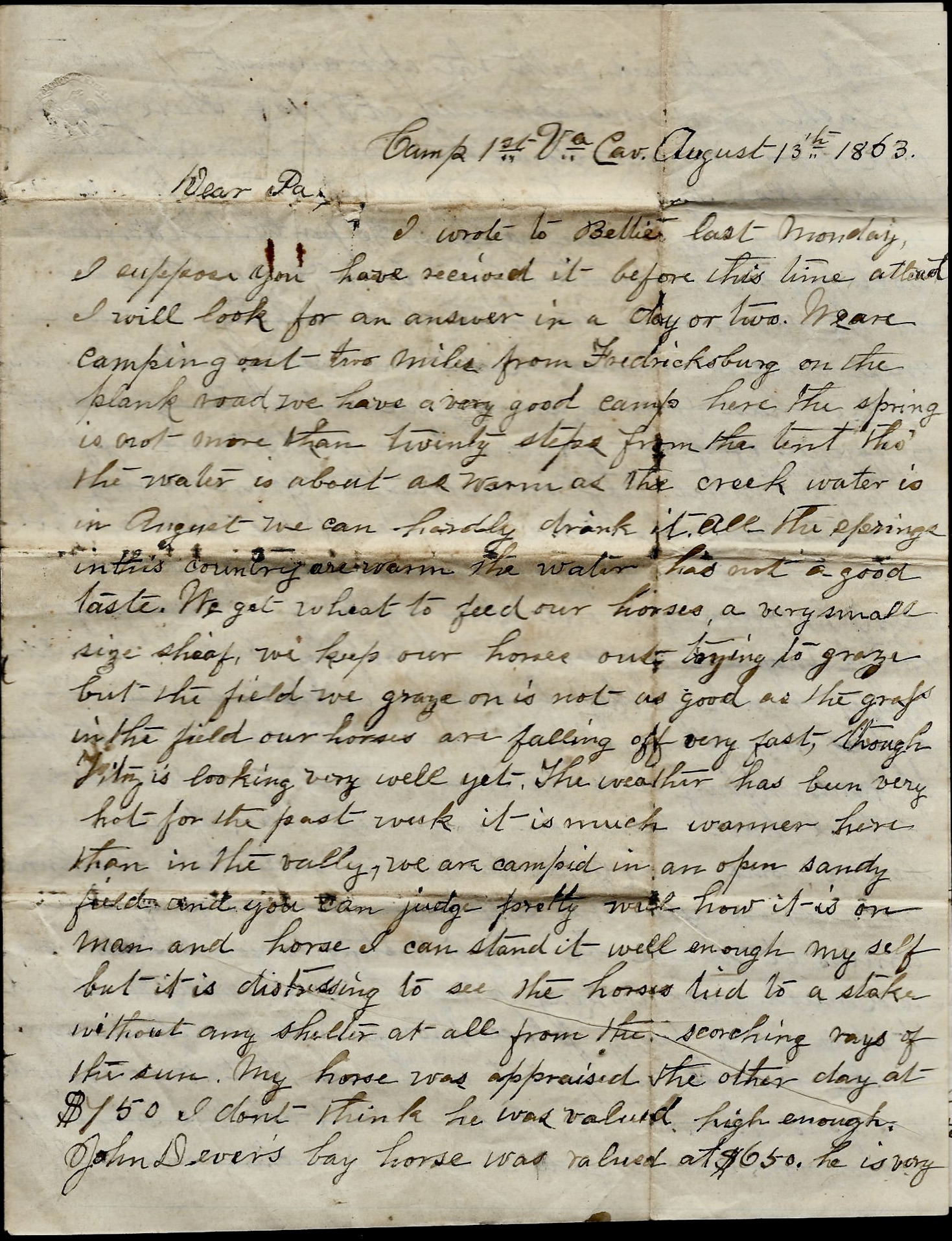 1863: John Rison Gibbons to his Father | Spared & Shared 23