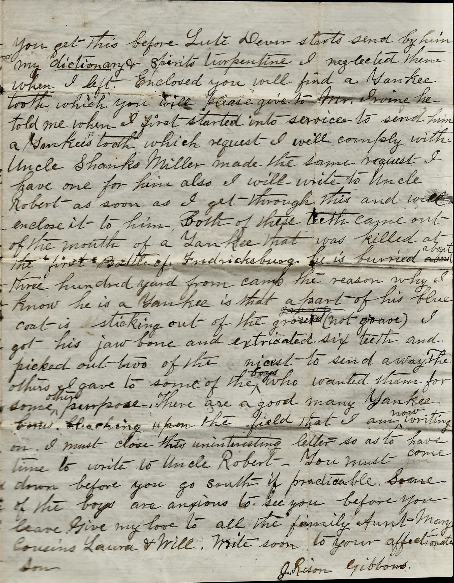 1863: John Rison Gibbons to his Father | Spared & Shared 23