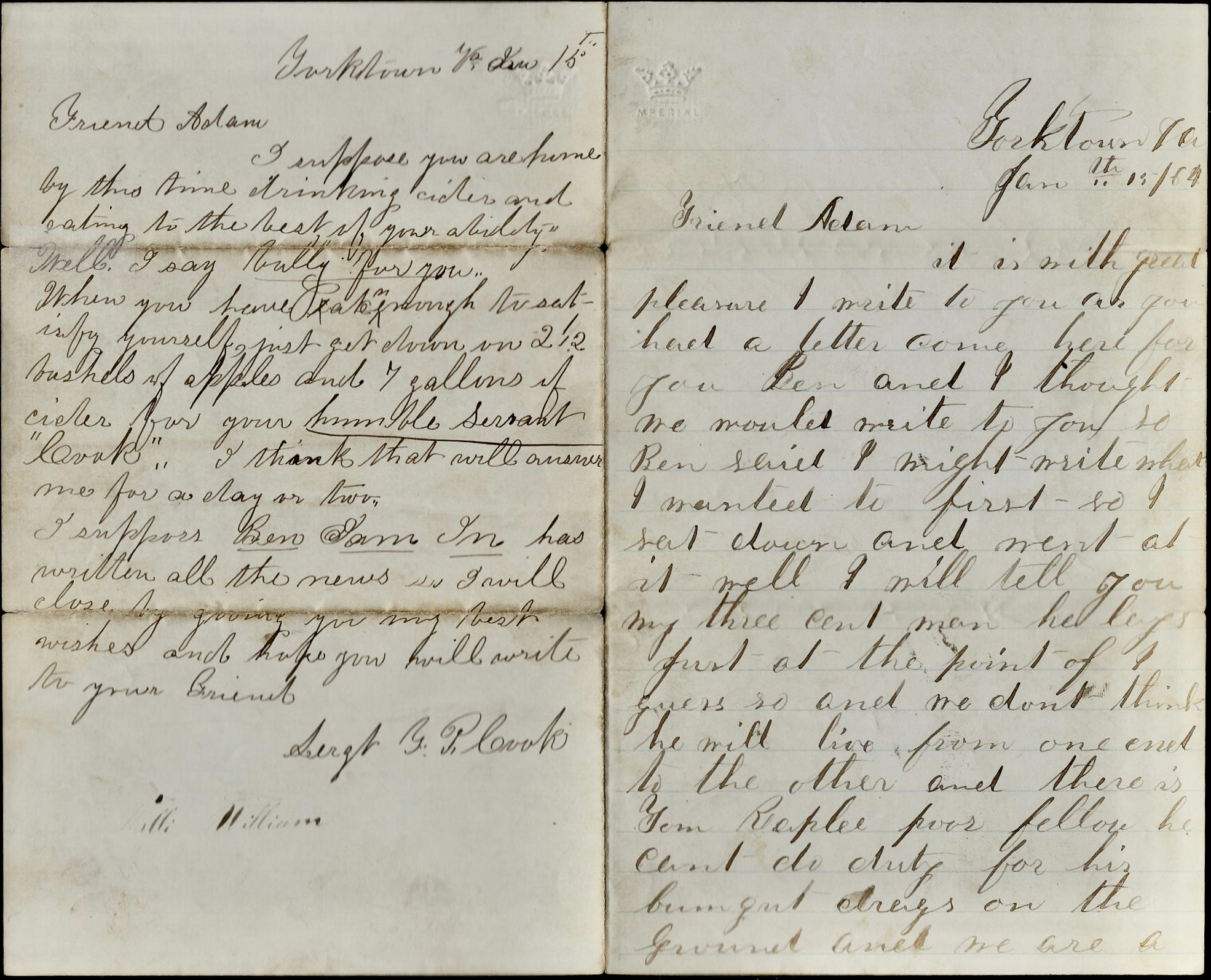 1864: George Roy Tubbs to Adam S. Miller | Spared & Shared 23