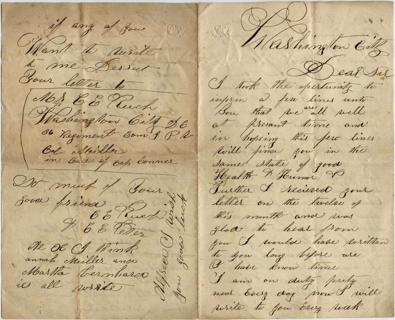 1861: Charles E. Ruch to Alfred Handler | Spared & Shared 23