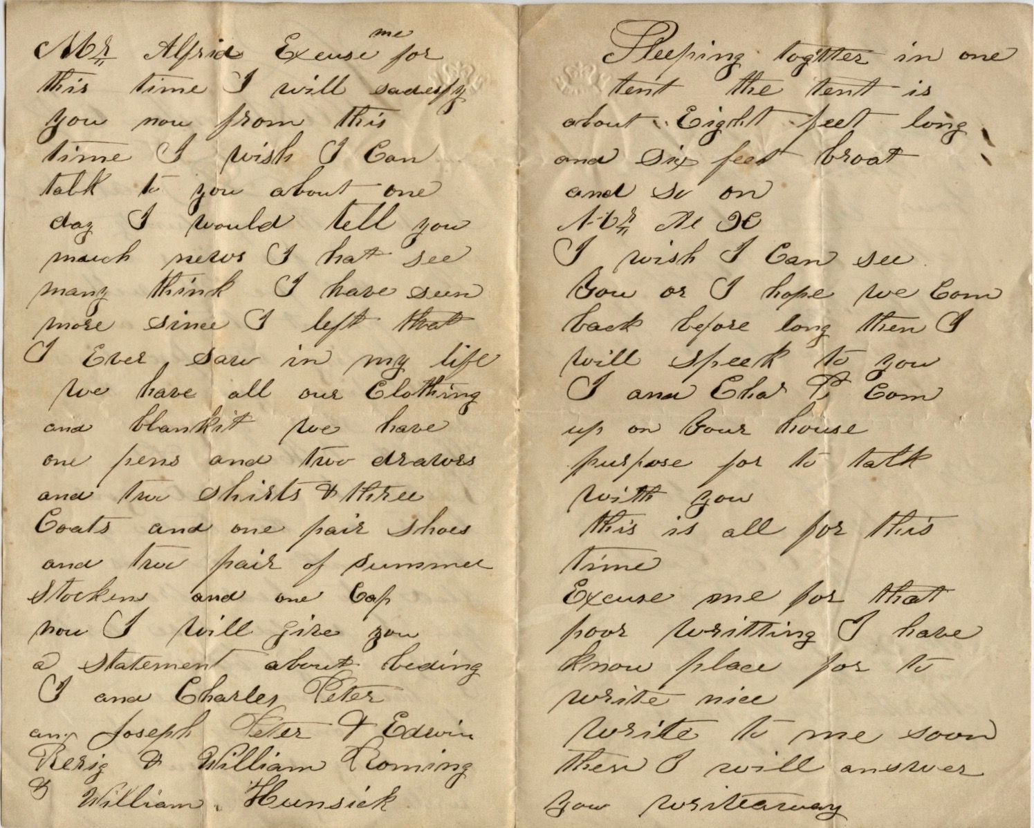 1861: Charles E. Ruch to Alfred Handler | Spared & Shared 23