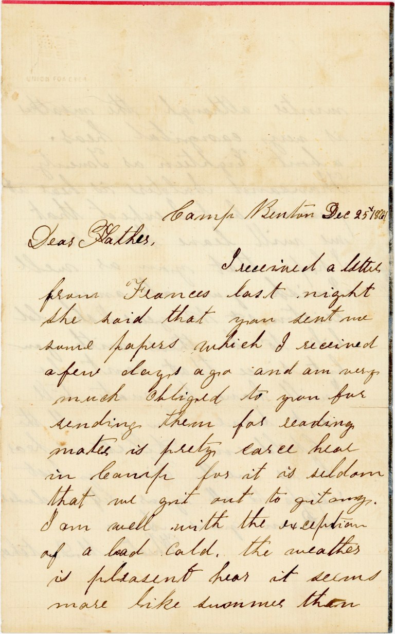1861-63: Wheaton Montgomery Dutcher to his Family | Spared & Shared 23
