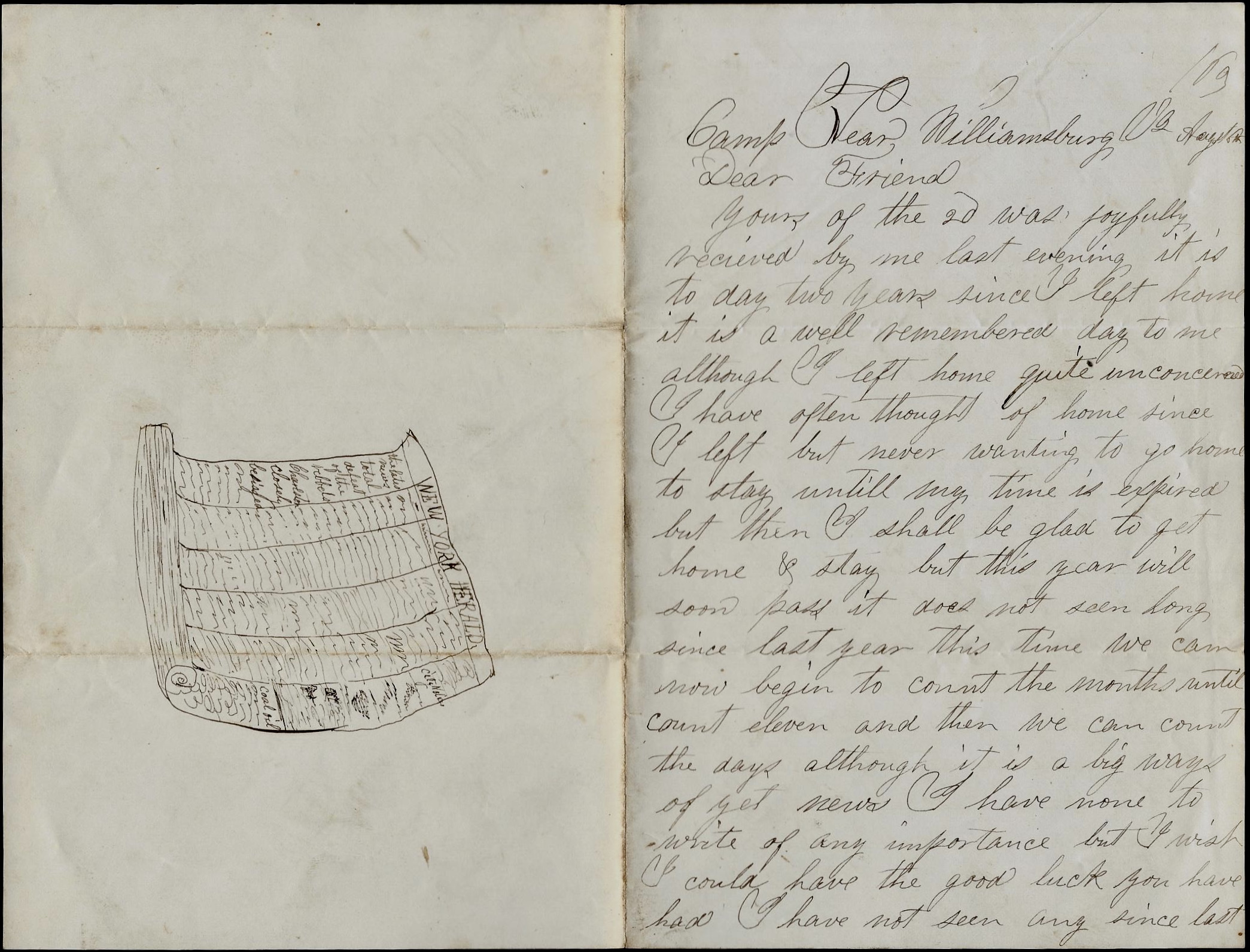 1863: Francis James Stenger to his Friend | Spared & Shared 23
