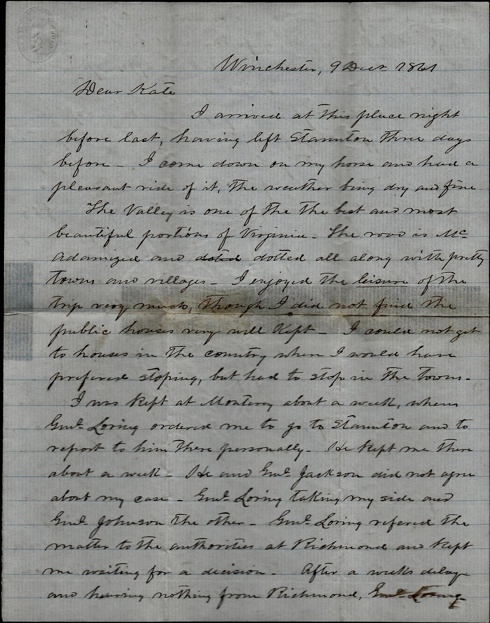 1861: Samuel Vance Fulkerson to Catherine Elizabeth Fulkerson | Spared ...