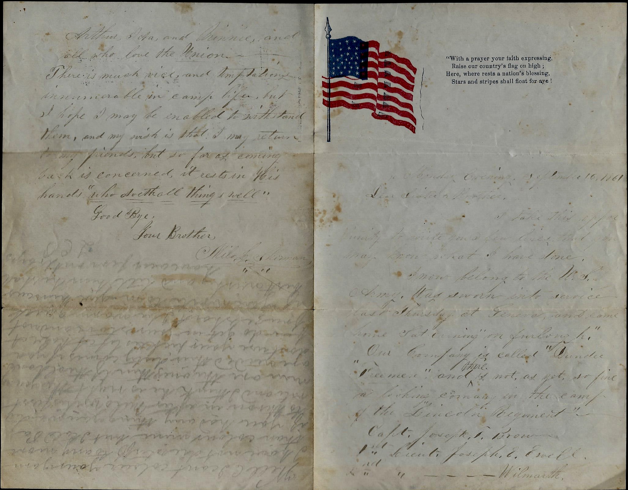 1861: Milo Lewis Sherman to Buel Sherman | Spared & Shared 23