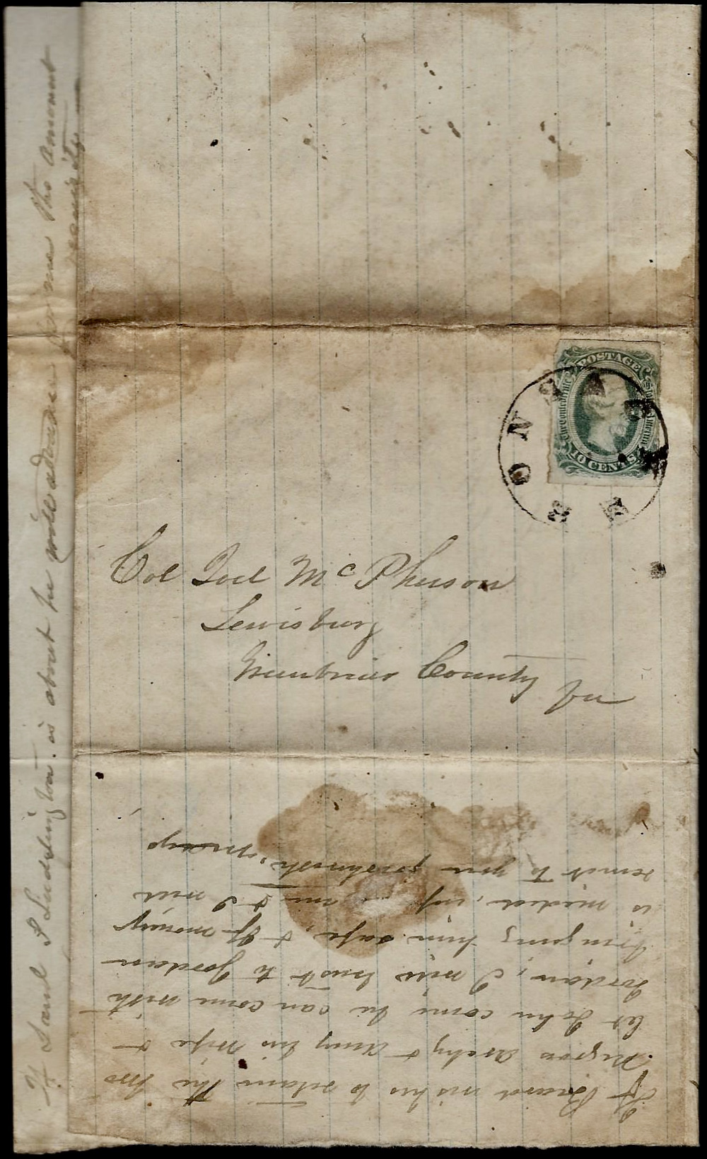 1863: F. F. Mayo to Joel McPherson | Spared & Shared 23