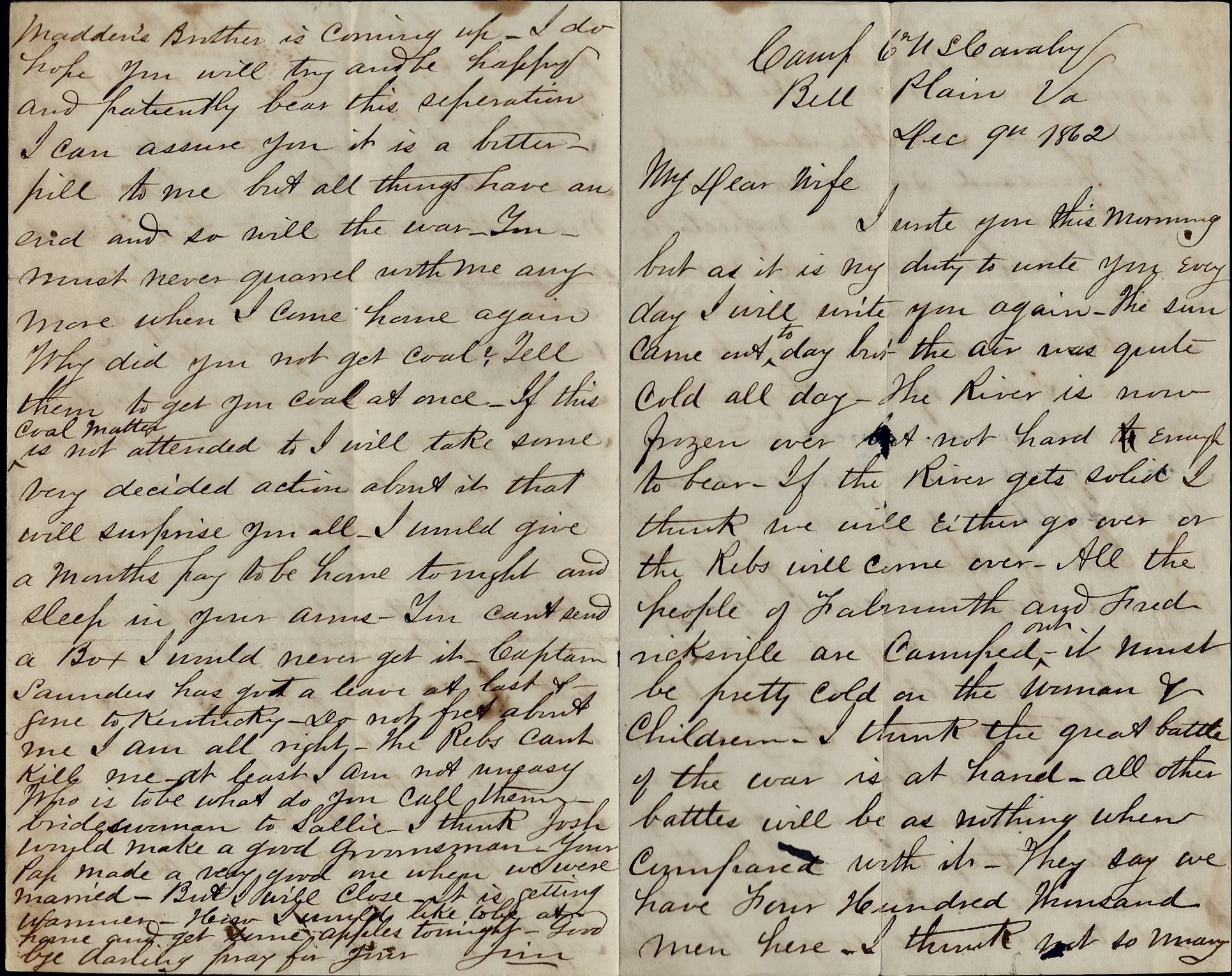 1862: James Sanks Brisbin to Mary Jane (Wagner) Brisbin | Spared ...