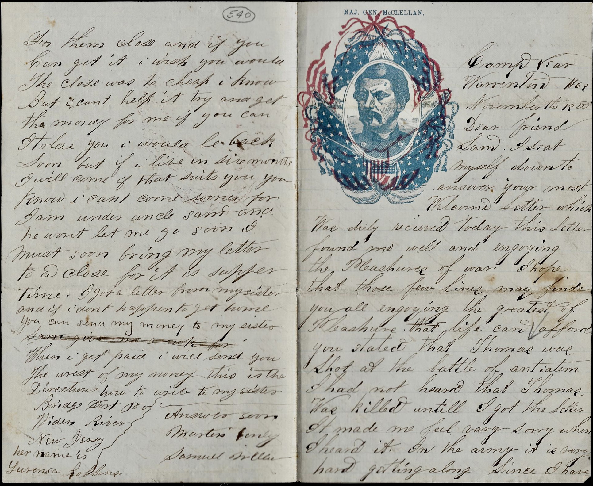 1862: Martin Conley to Samuel Welles | Spared & Shared 23