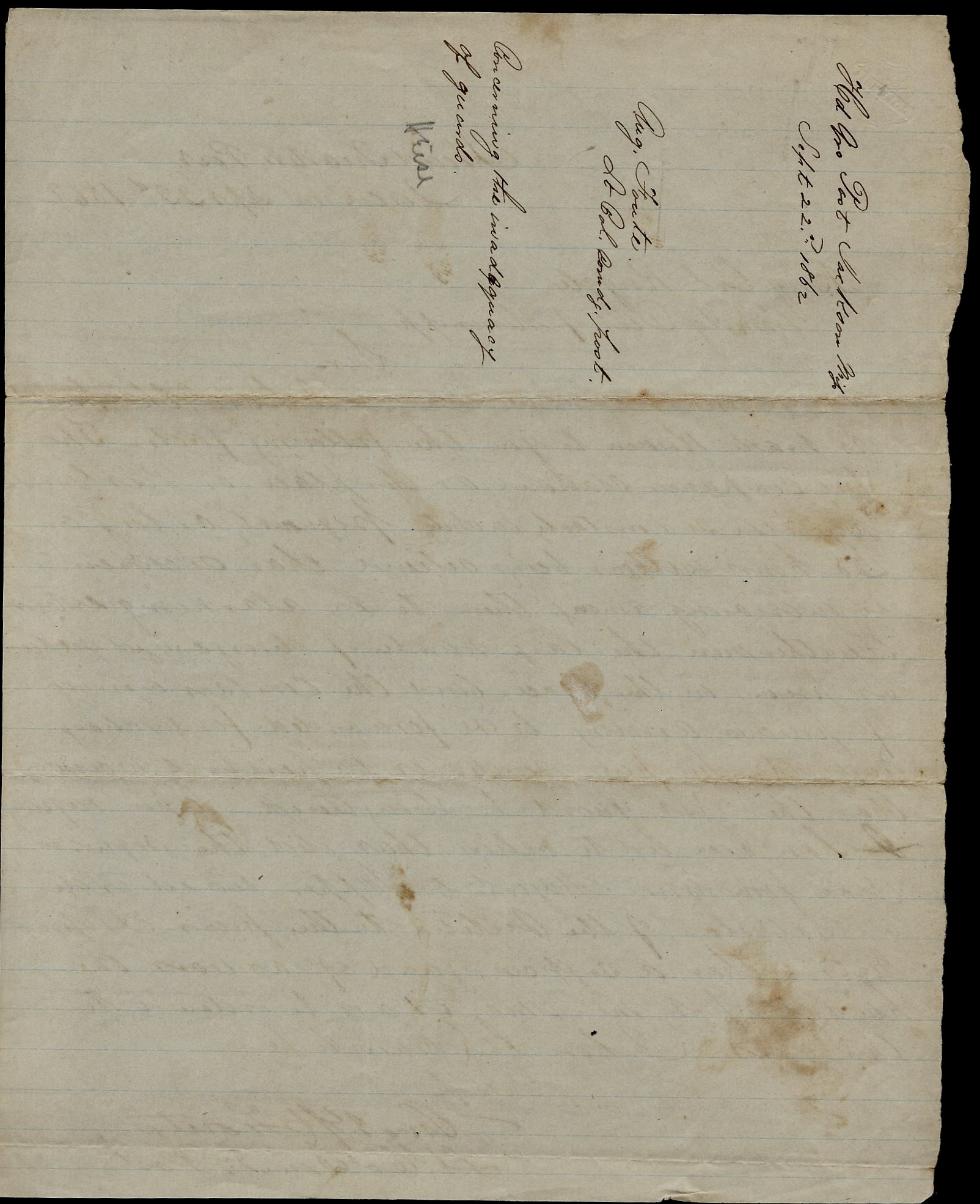 1862: Augustus Marcellus Foute to Daniel Ruggles | Spared & Shared 23