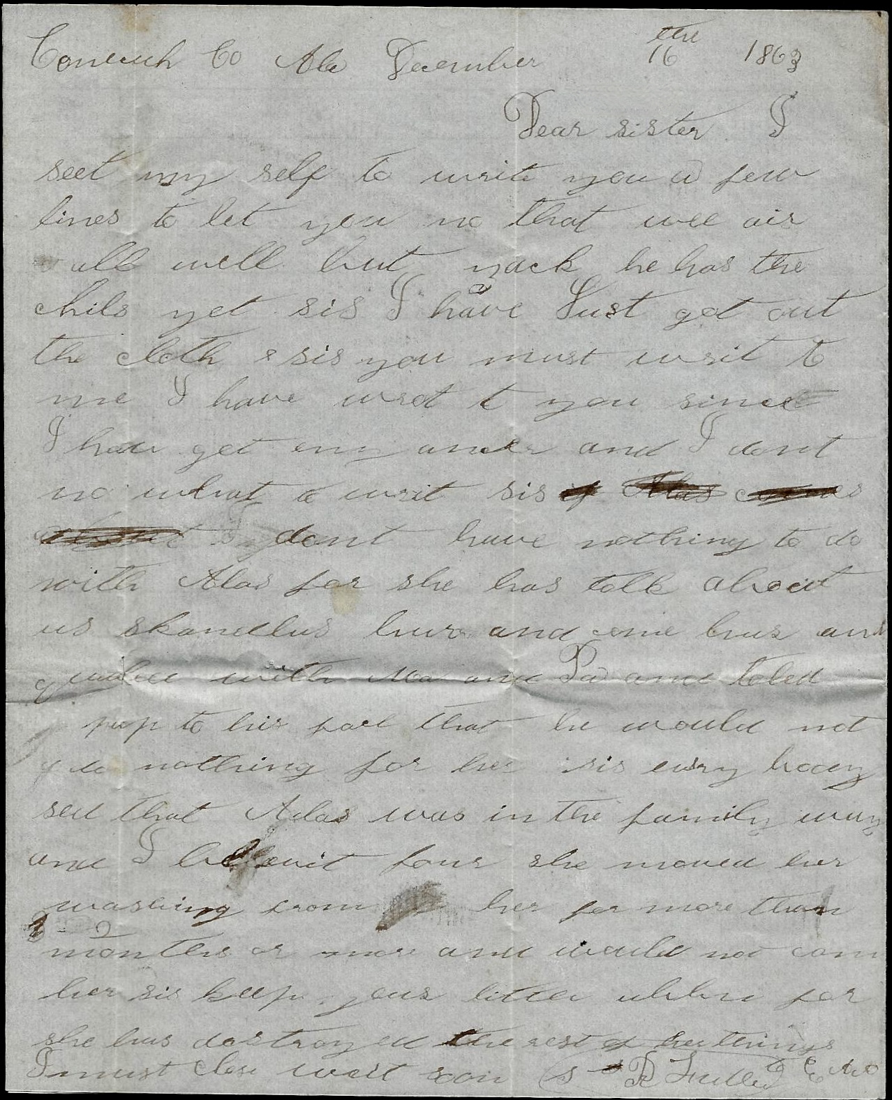 1863: Walton William Fuller to Esther Fuller | Spared & Shared 23