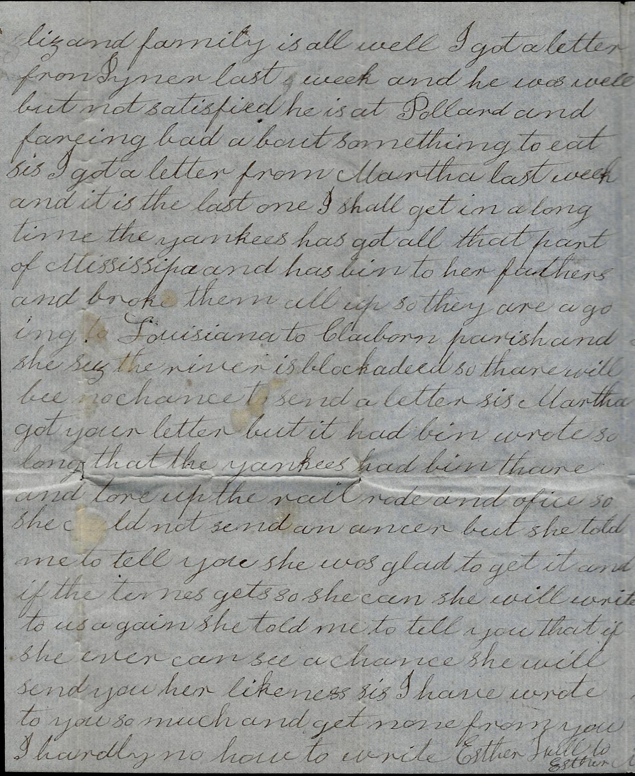 1863: Walton William Fuller to Esther Fuller | Spared & Shared 23