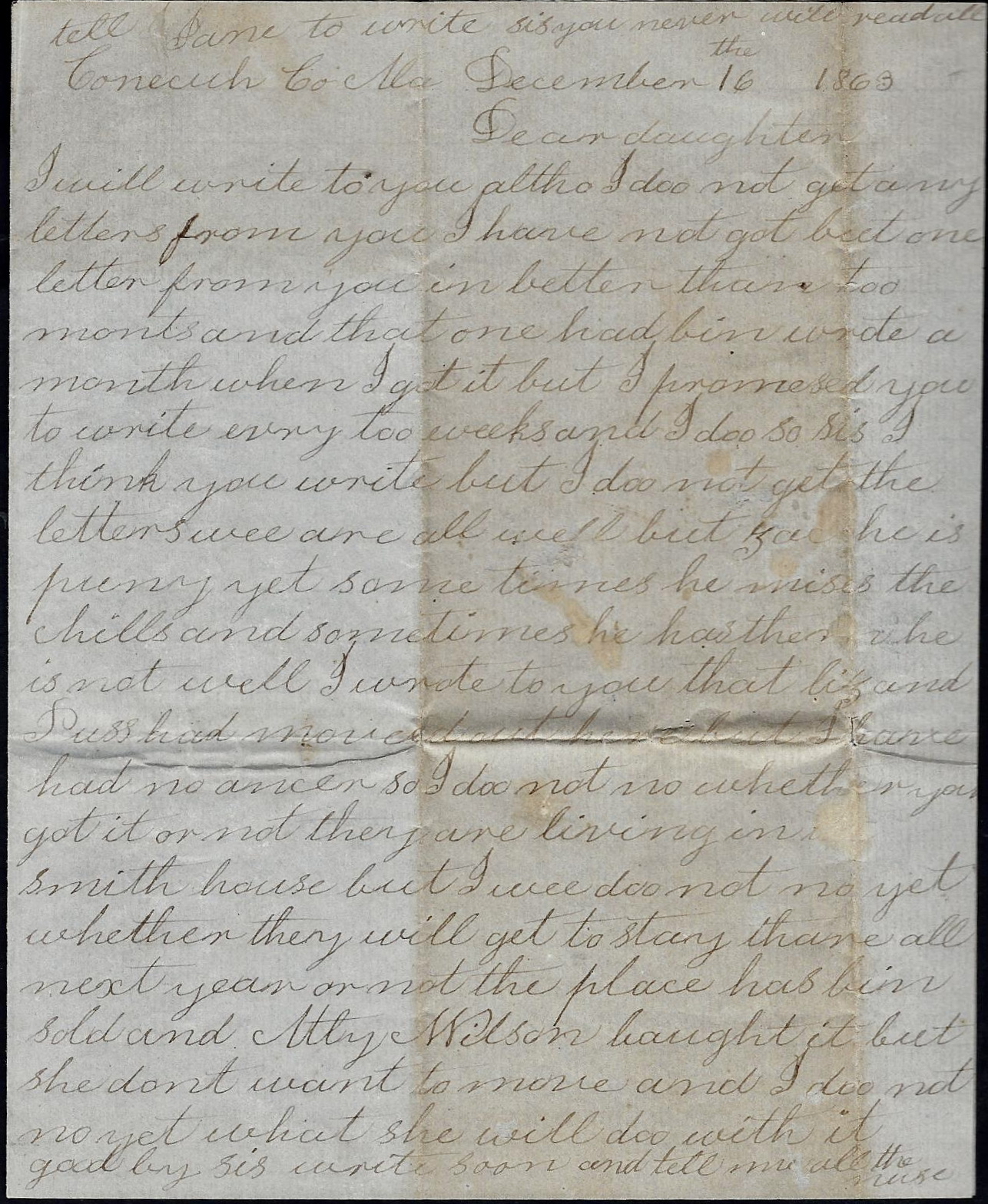 1863: Walton William Fuller to Esther Fuller | Spared & Shared 23