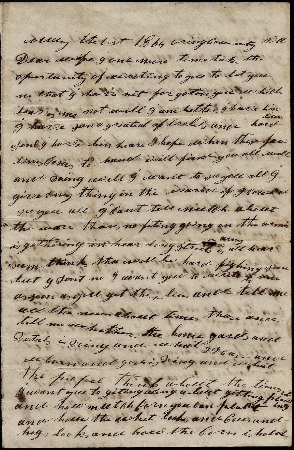 1864: Daniel Case to Elizabeth Case | Spared & Shared 23