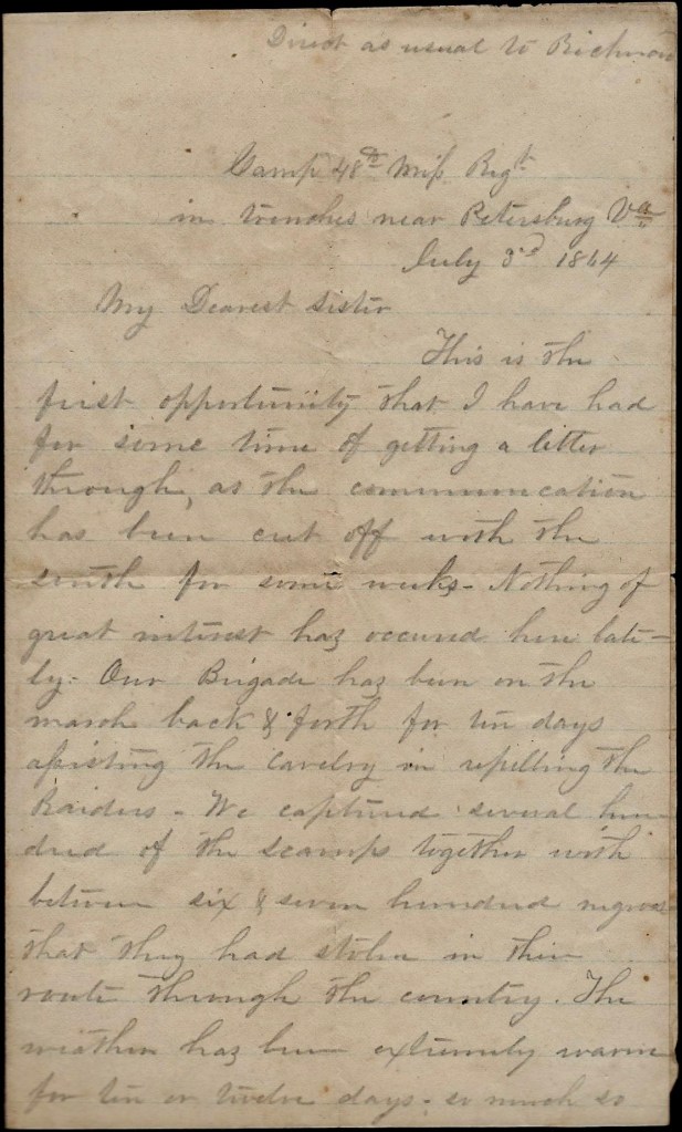 1864-65: John Ravenscroft Green to his Family | Spared & Shared 23