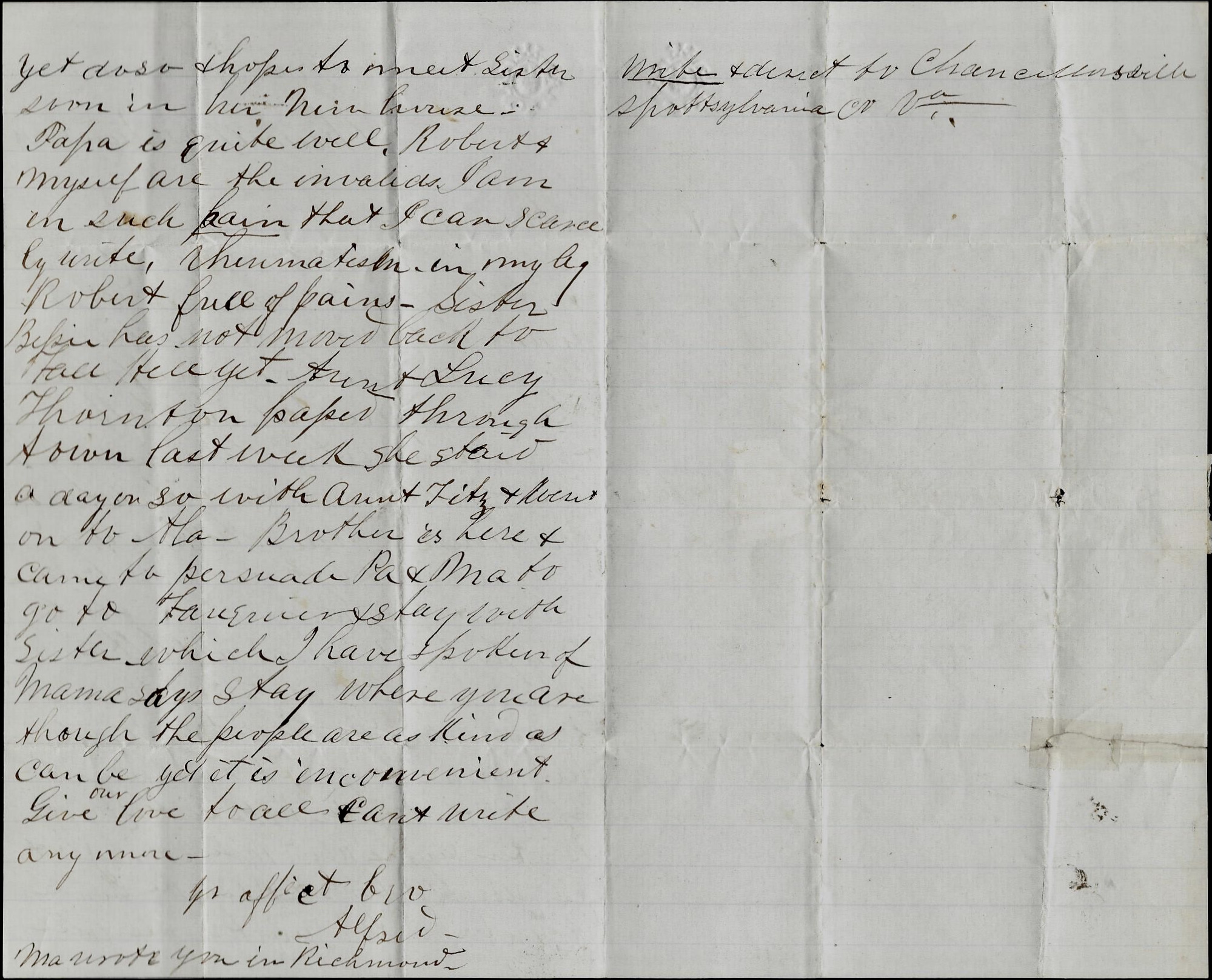 1863: Alfred Thornton Forbes to Kate Marshall Forbes | Spared & Shared 23