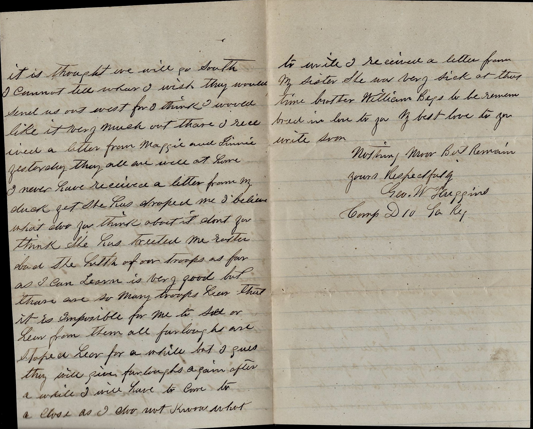1863: George W. Huggins to John R. Walker | Spared & Shared 23