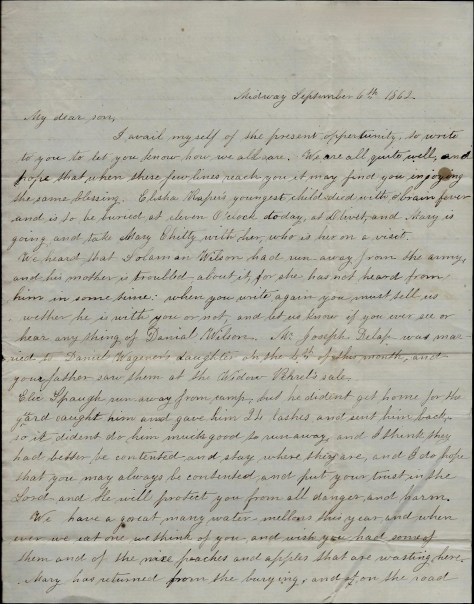 1862-63: Hege Family Letters to Constantine Alexander Hege | Spared ...