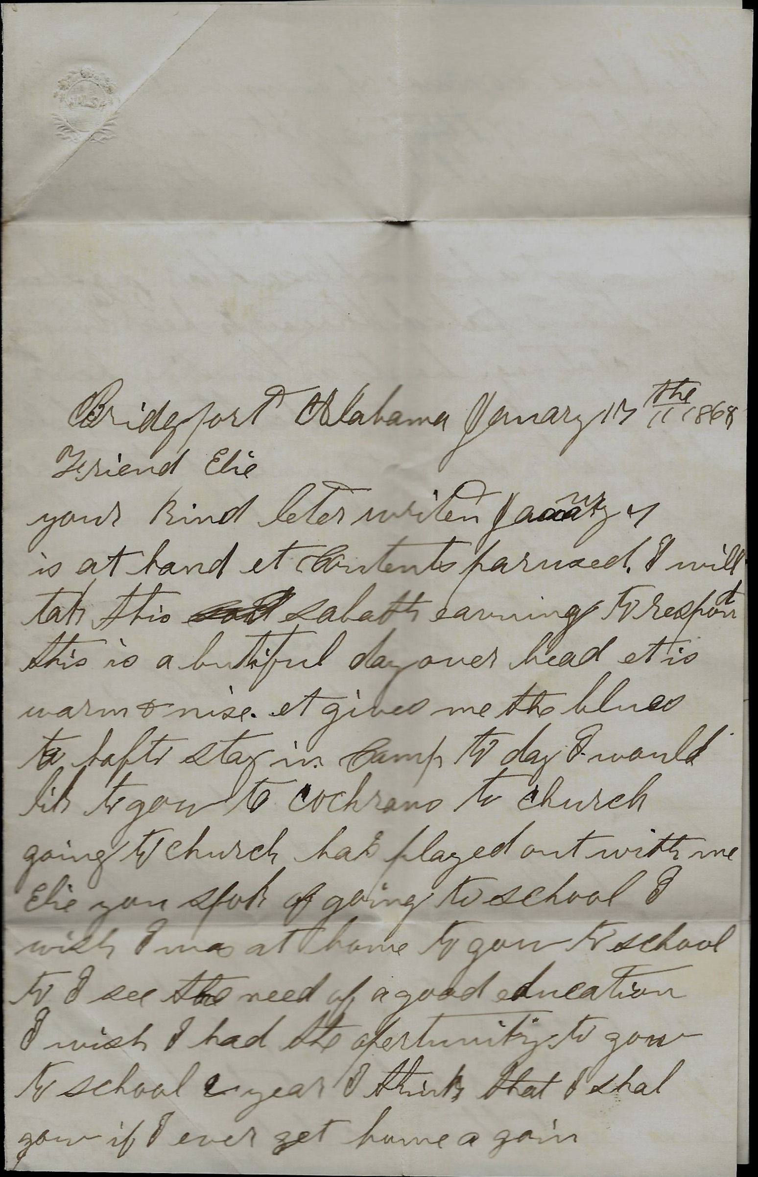 1864: Jacob Stiles Cockerill to Ellie Doster | Spared & Shared 23