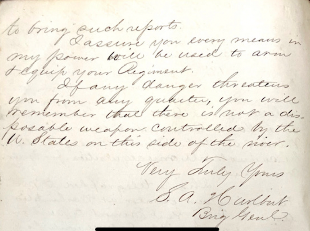 1861: Stephen Augustus Hurlbut to John Basil Turchin | Spared & Shared 23