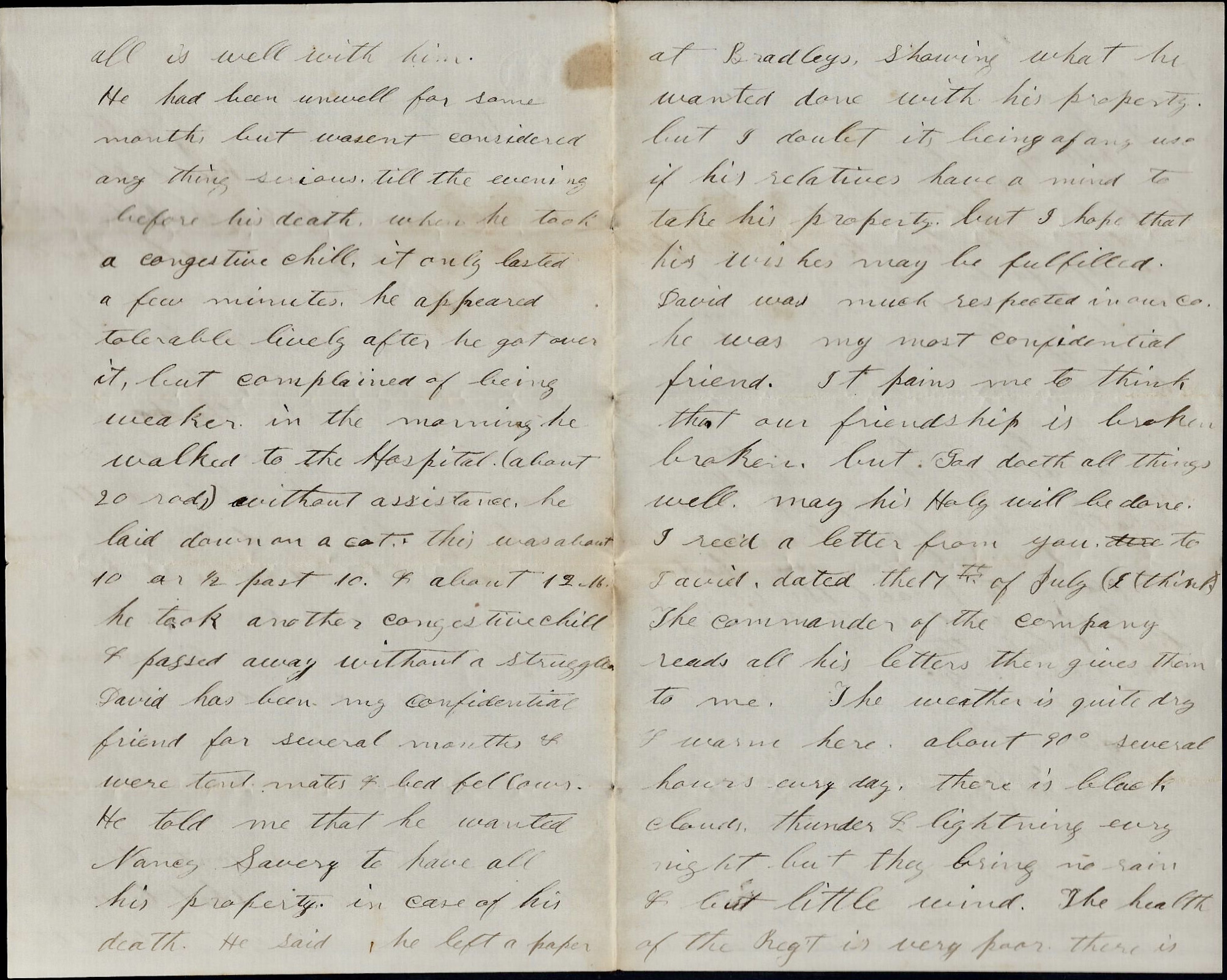 1863: Alexander Miller to his friend Edwin | Spared & Shared 23