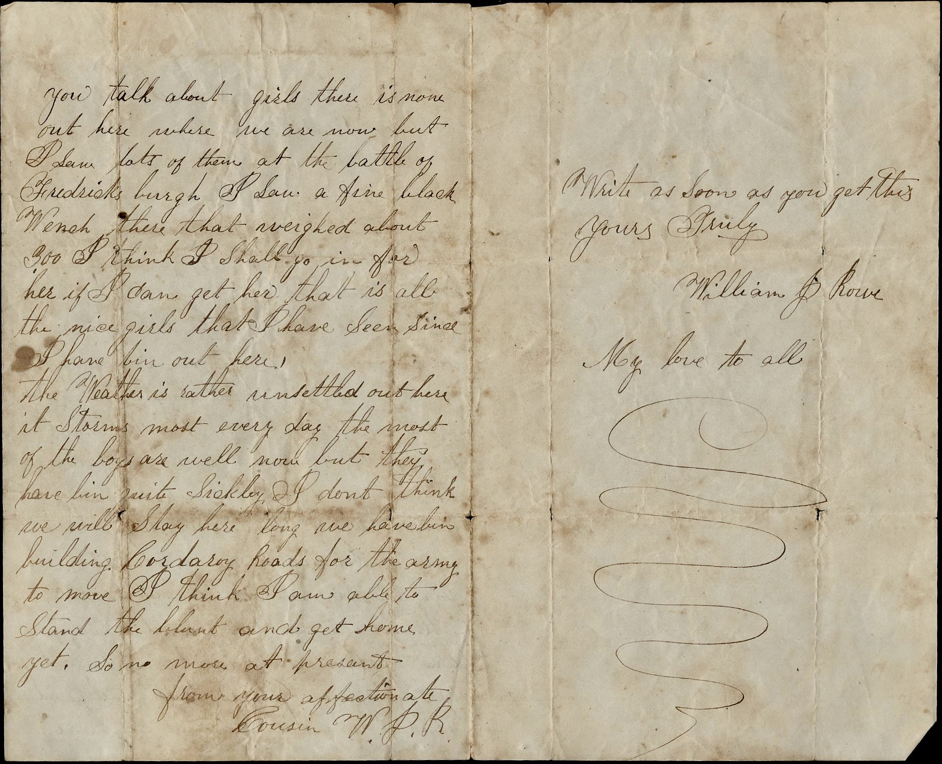 1863: William J. Rowe to his Cousin | Spared & Shared 23