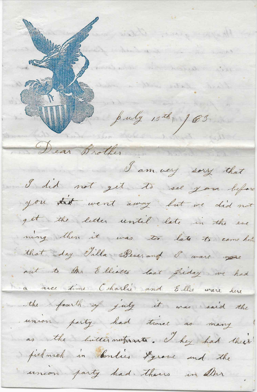 1863: Flora Angeline Brooks to James Allen Brooks | Spared & Shared 23