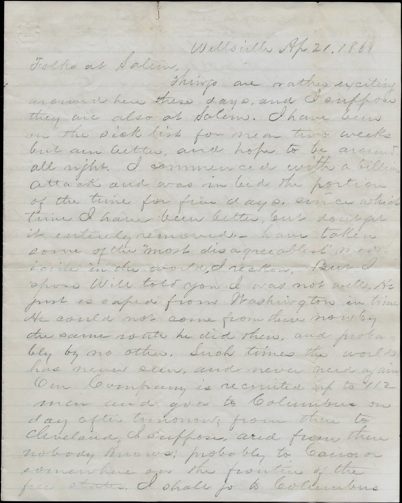 1861: Asa Howard Battin to John & Sarah (Howard) Battin | Spared ...