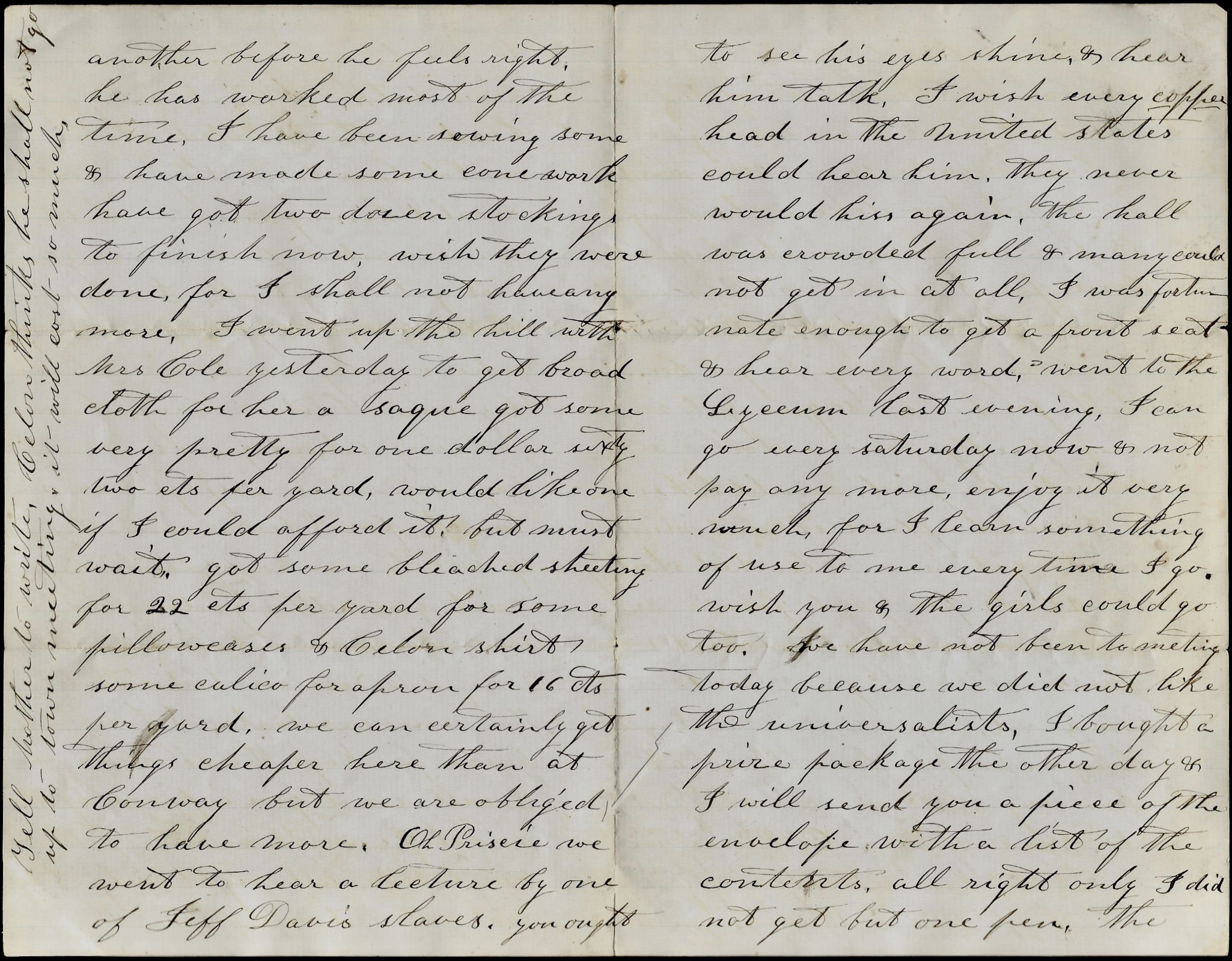 1864: Martha (Russell) Swett to Ruth Priscilla Russell | Spared & Shared 23