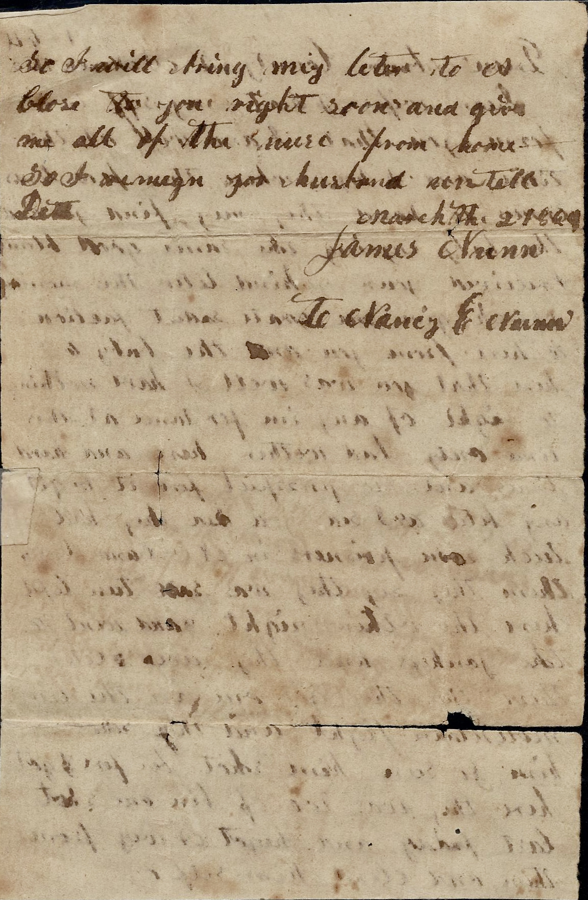 1864: James Nunn to Nancy E. (Bingman) Nunn | Spared & Shared 23