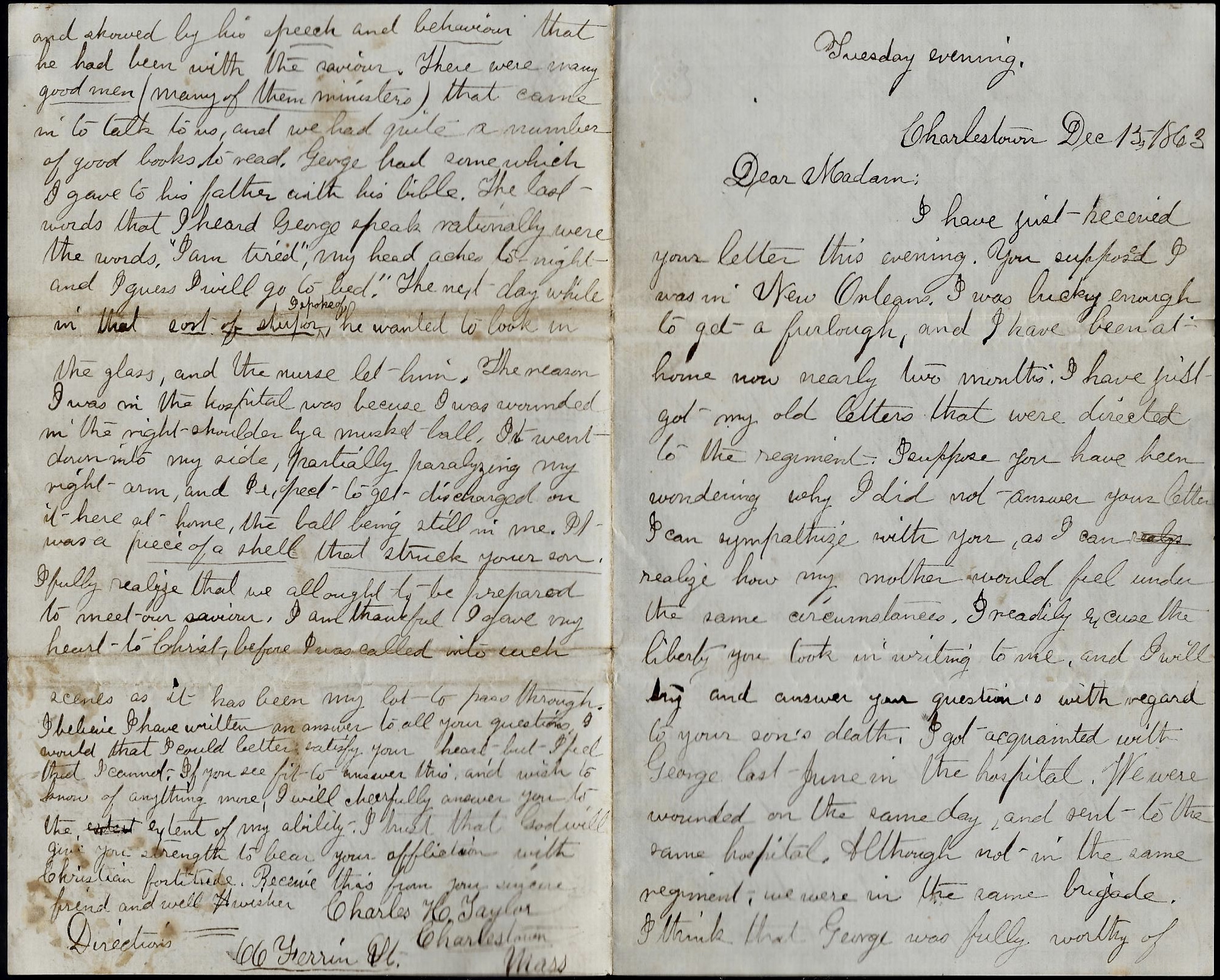 1863: Charles Henry Taylor to Eliza (Dingee) Armstrong | Spared & Shared 23