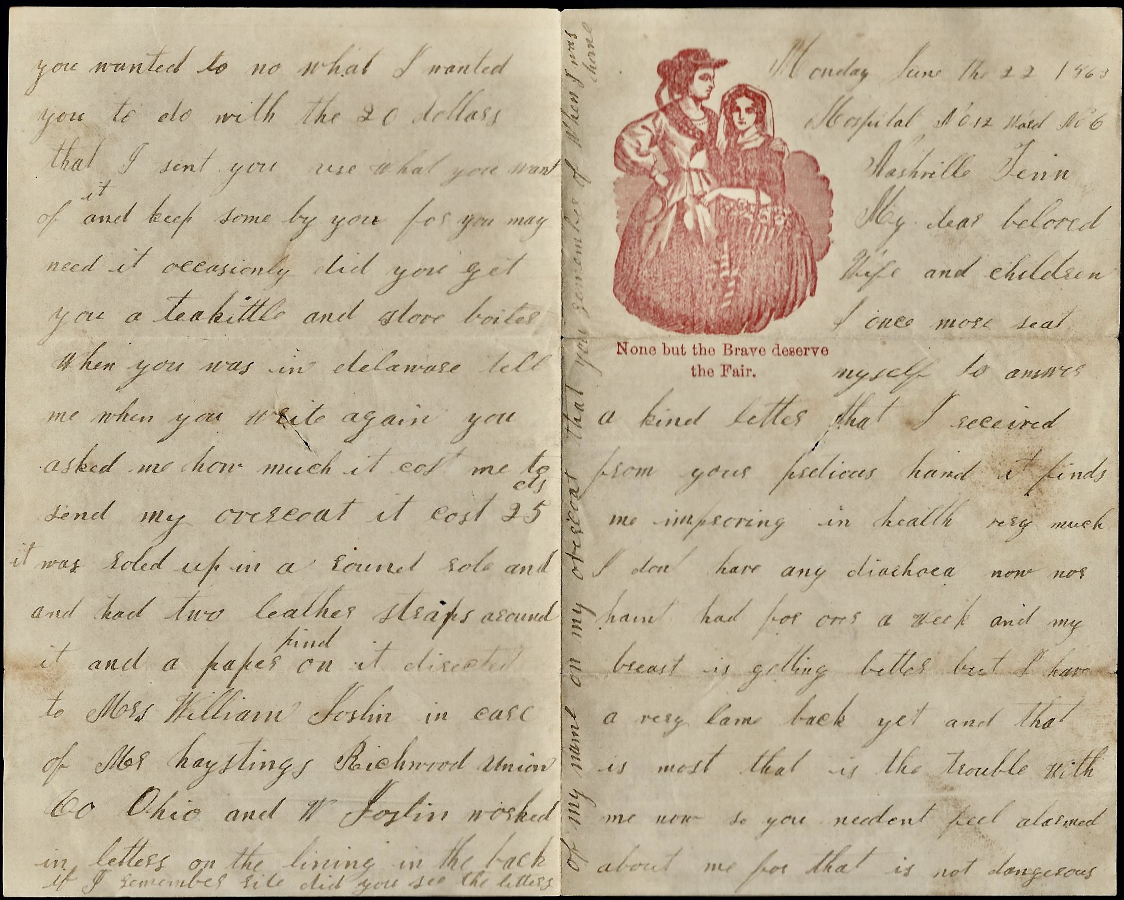 1864: William Y. Joslin to Rachel (Case) Joslin | Spared & Shared 23