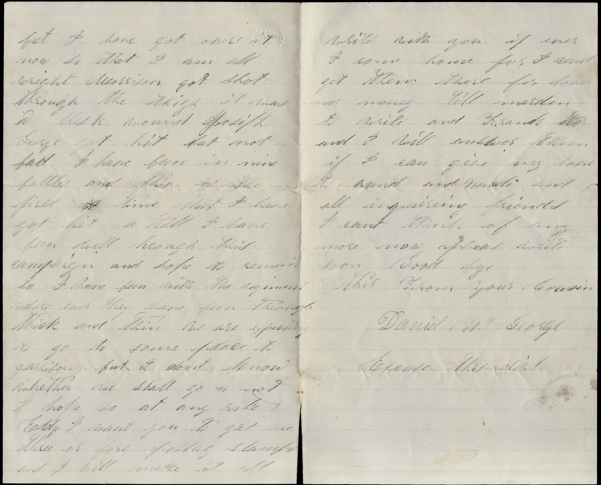 1862: Daniel Wilson George to Edward Warner | Spared & Shared 23