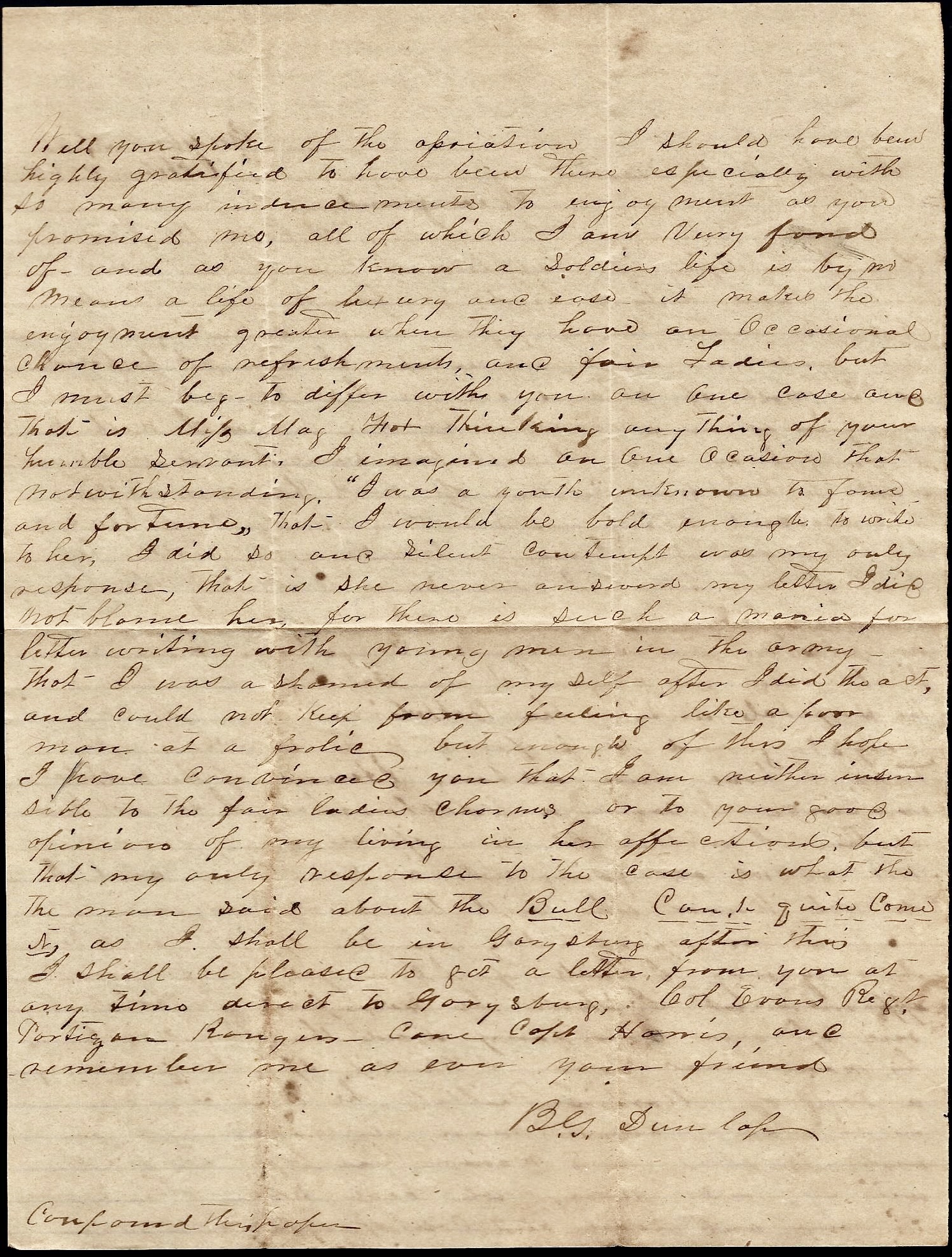 1862: Bryant Green Dunlap to Richard Bray Paschal | Spared & Shared 23