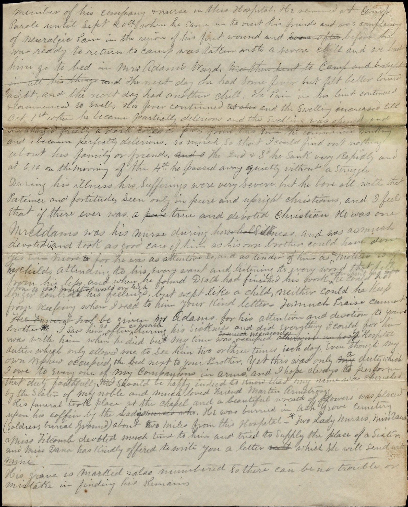 1863: Edgar Knapp to Sallie E. Armstrong | Spared & Shared 23