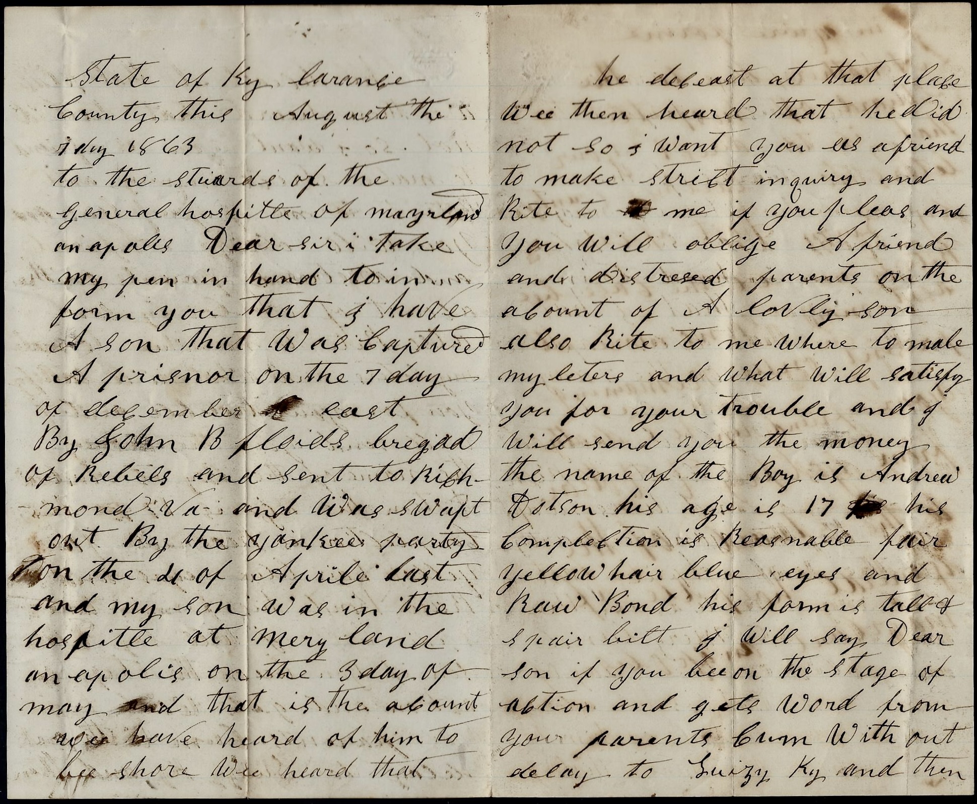 1863: Godfrey Daniel Dotson to Hospital Stewards at Annapolis | Spared ...
