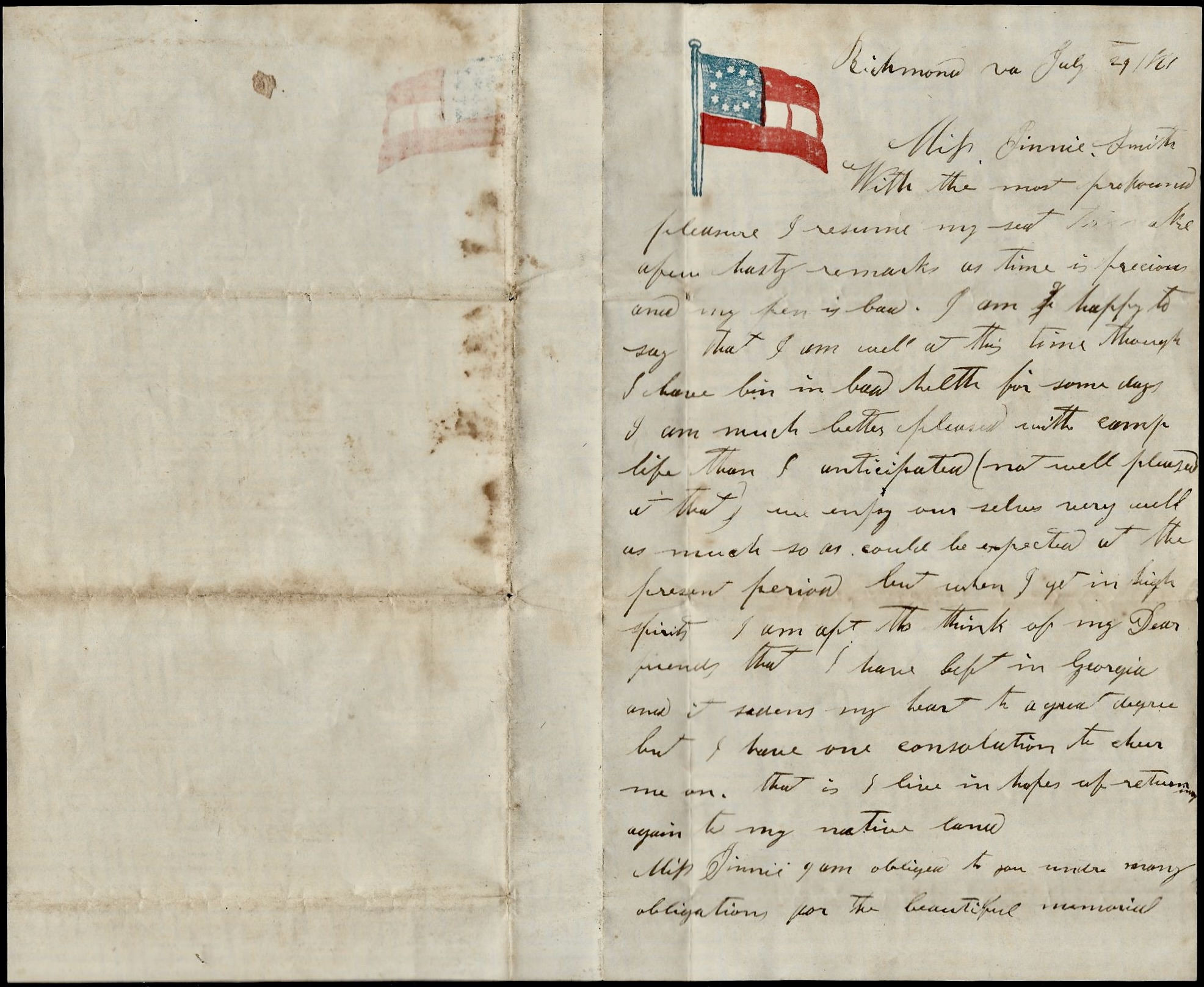 1861: George A. Weldon to Jennie Smith | Spared & Shared 23