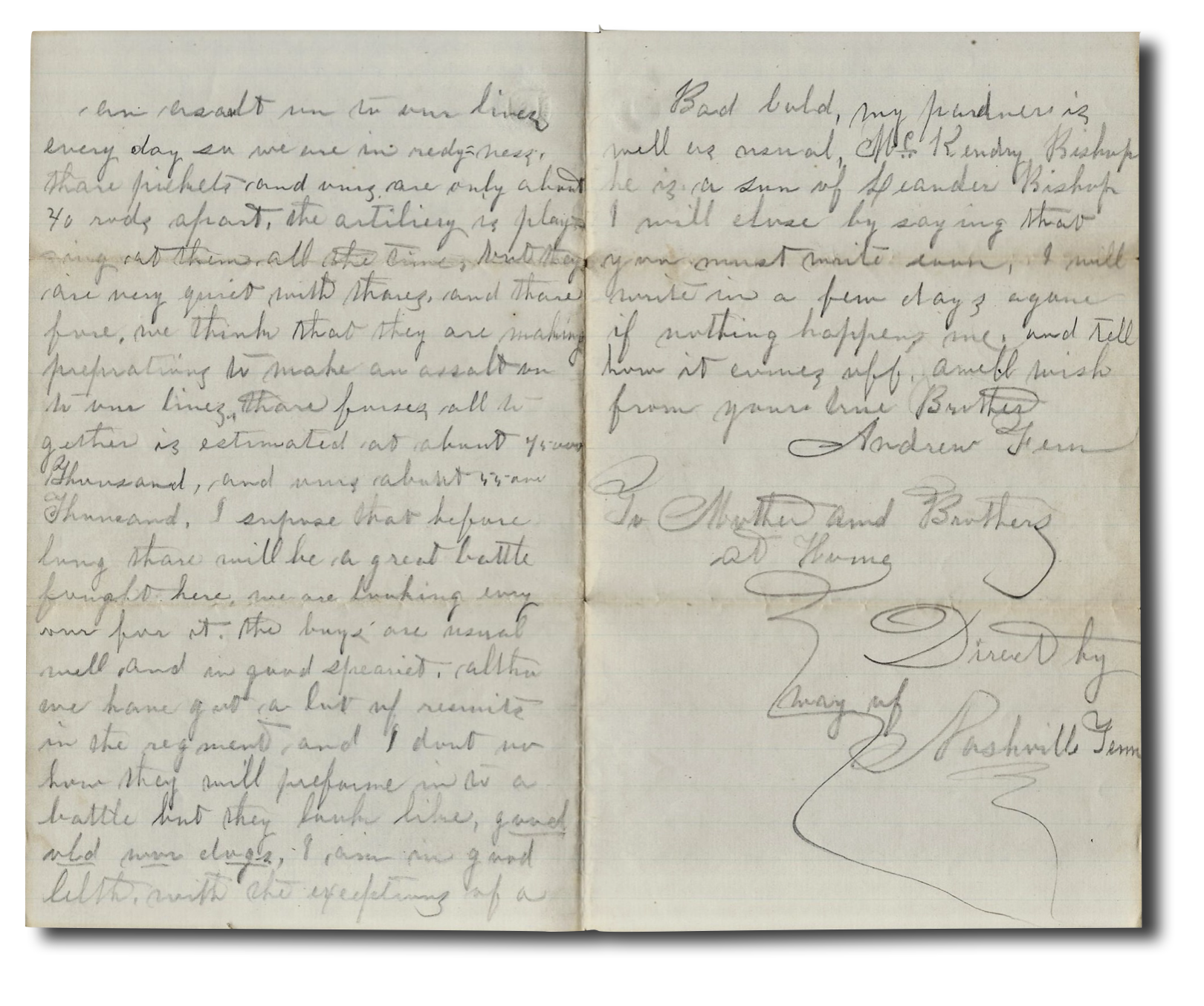 1864: Andrew Fern to his Family | Spared & Shared 23