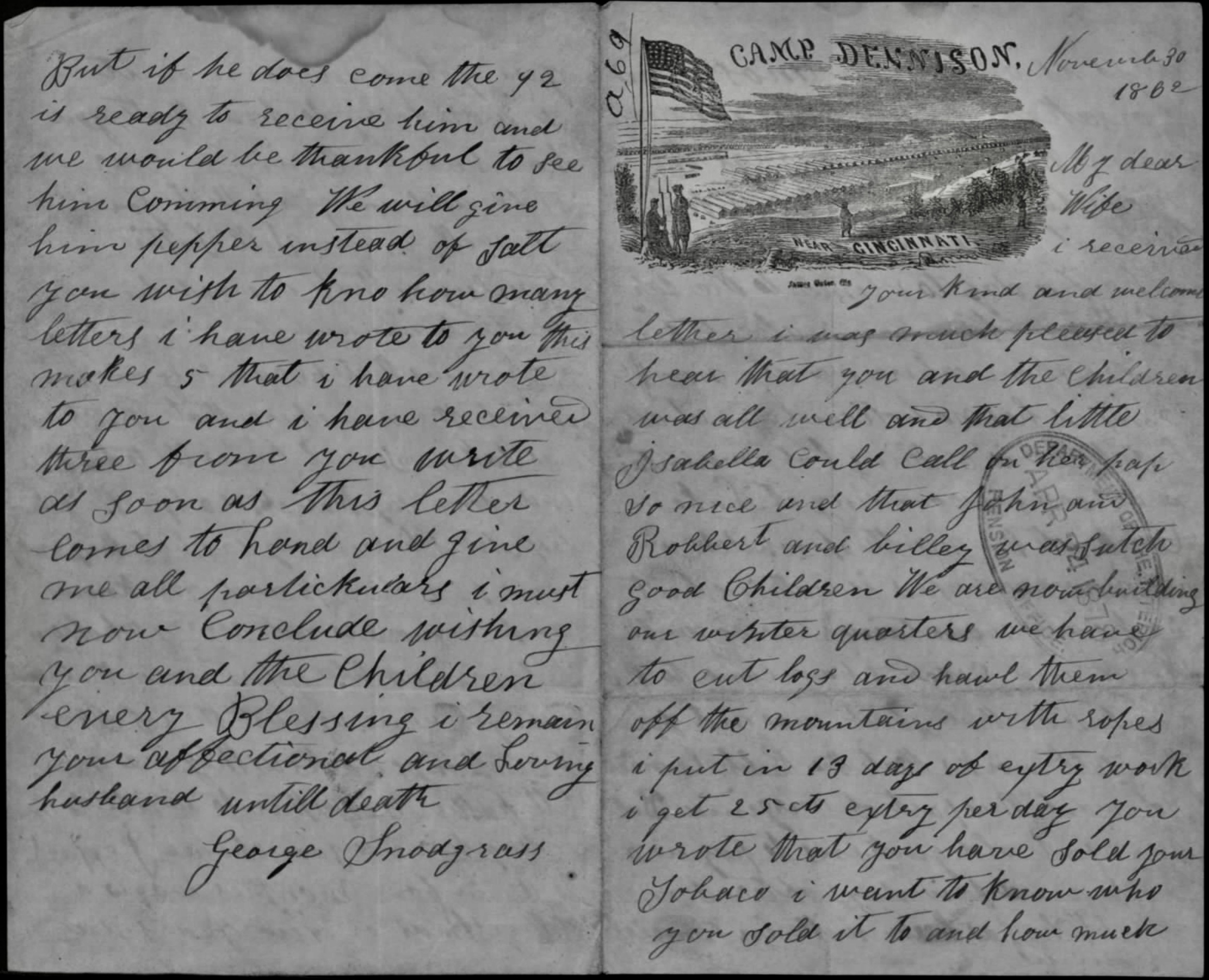 1862: George Washington Snodgrass to Mary Jane (Evilsizer) Snodgrass ...