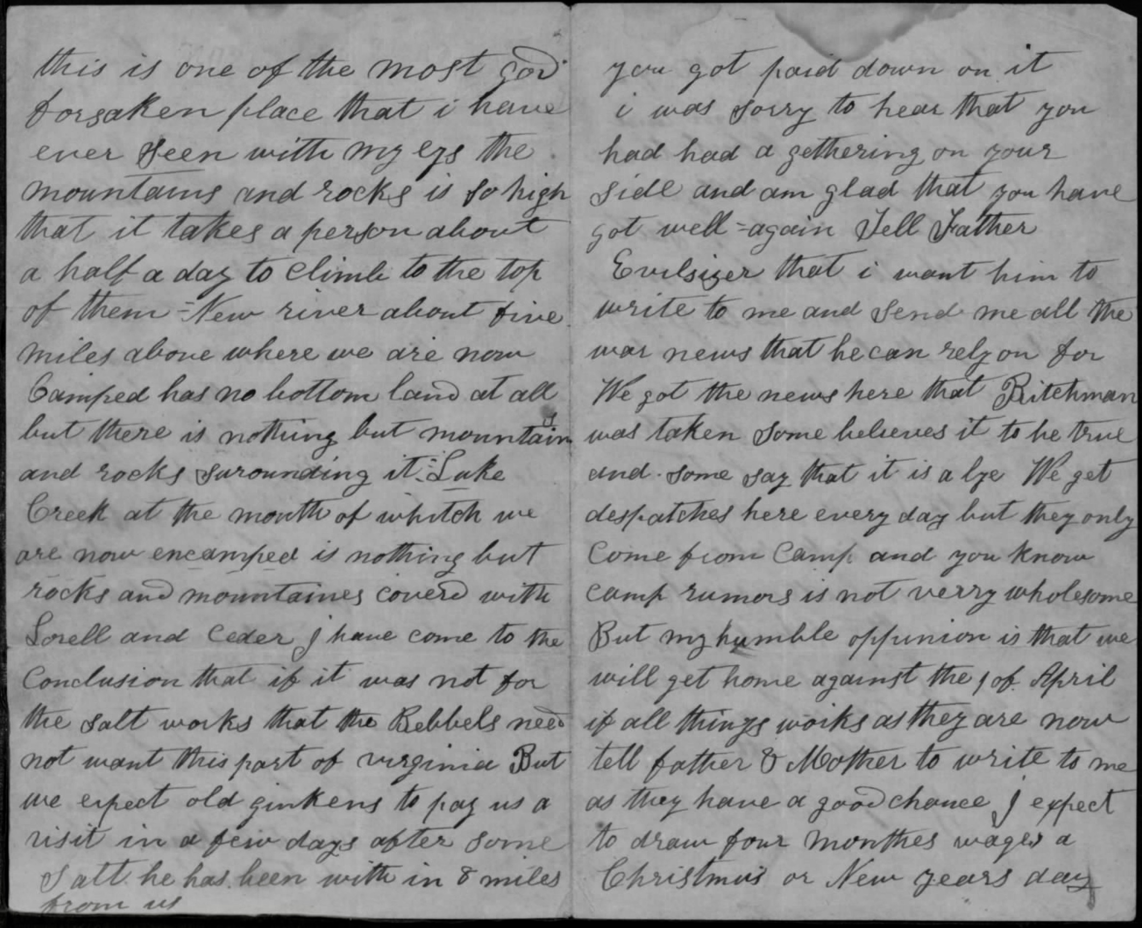 1862: George Washington Snodgrass to Mary Jane (Evilsizer) Snodgrass ...