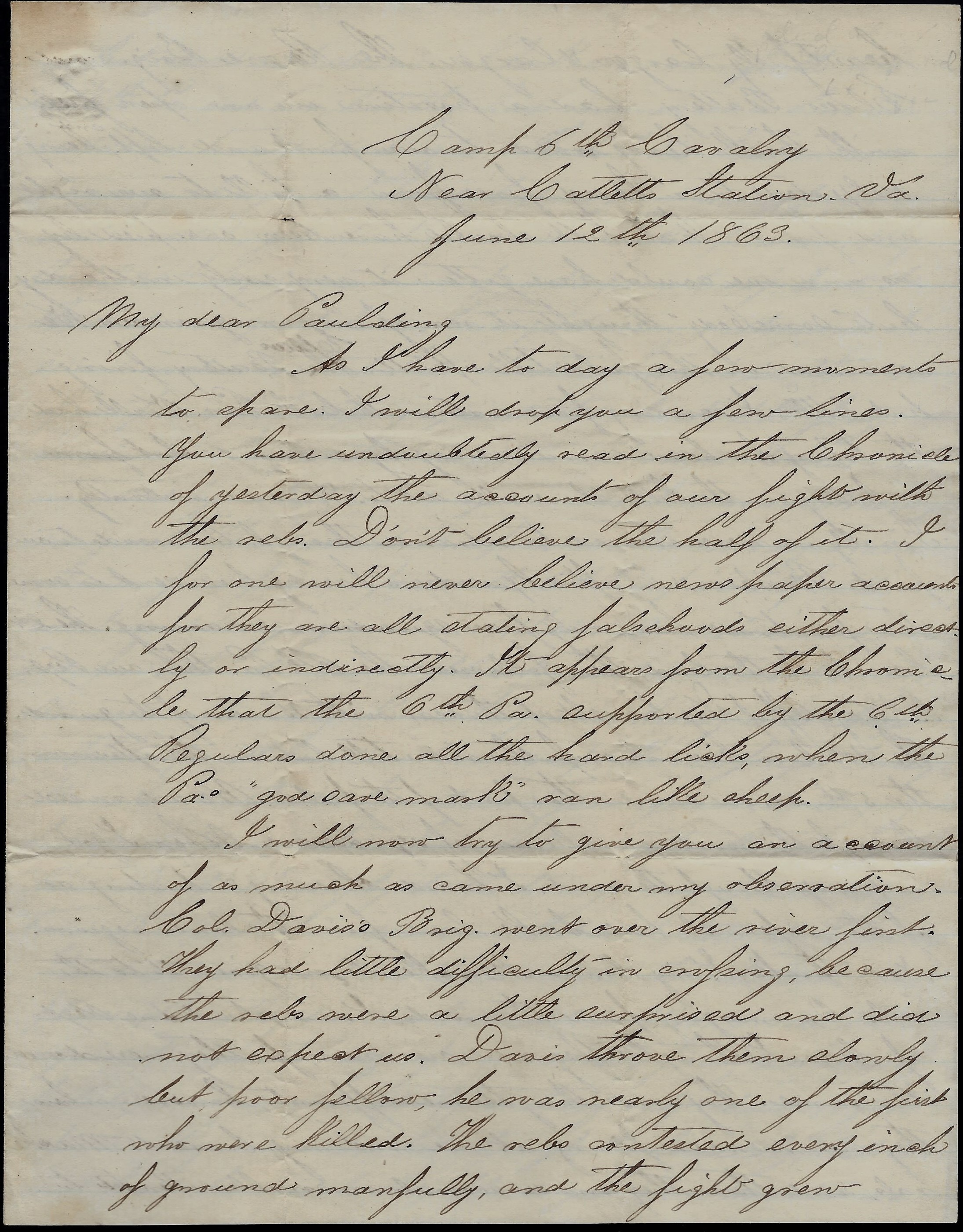 1863: Christian Balder to Tattnall Paulding | Spared & Shared 23
