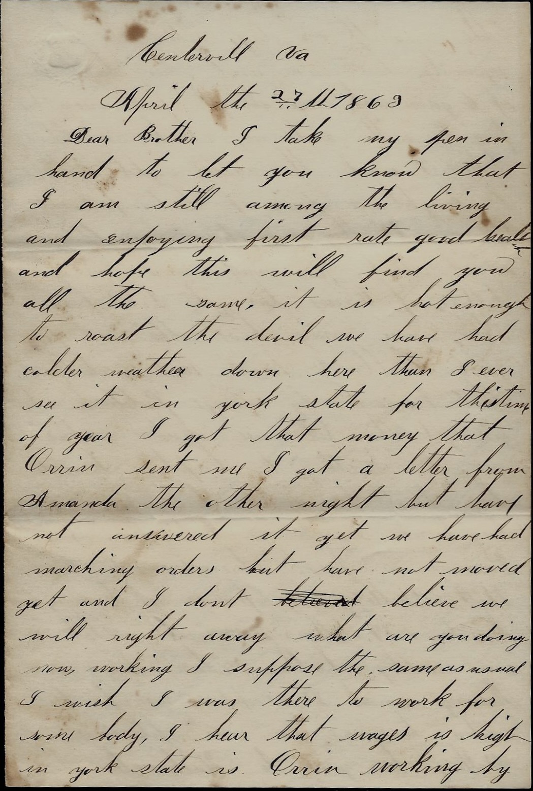 1863: John Balch to Holland Balch | Spared & Shared 23