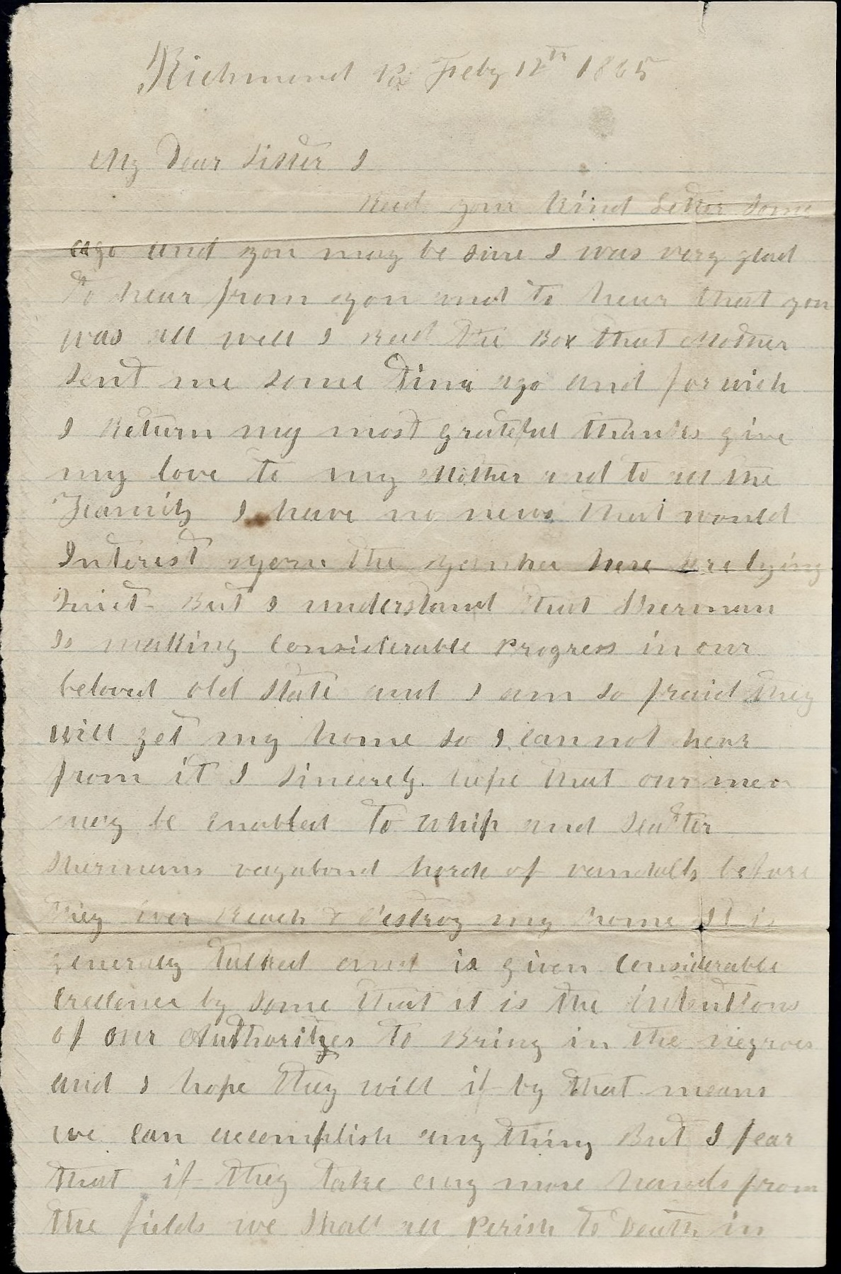 1865: Henry Gray to Unity Anne Gray | Spared & Shared 23
