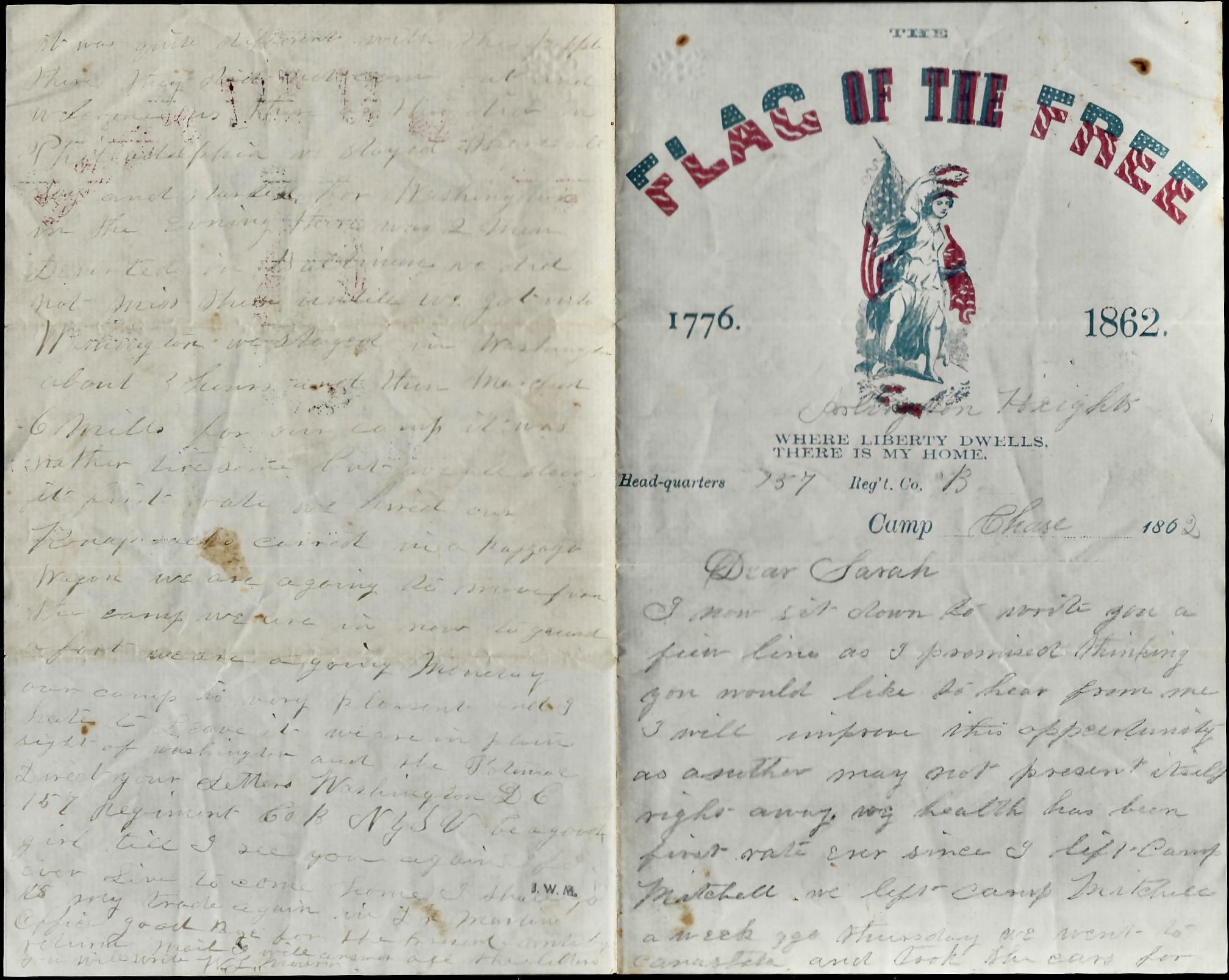 1862: William Leon Mowry to Sarah | Spared & Shared 23