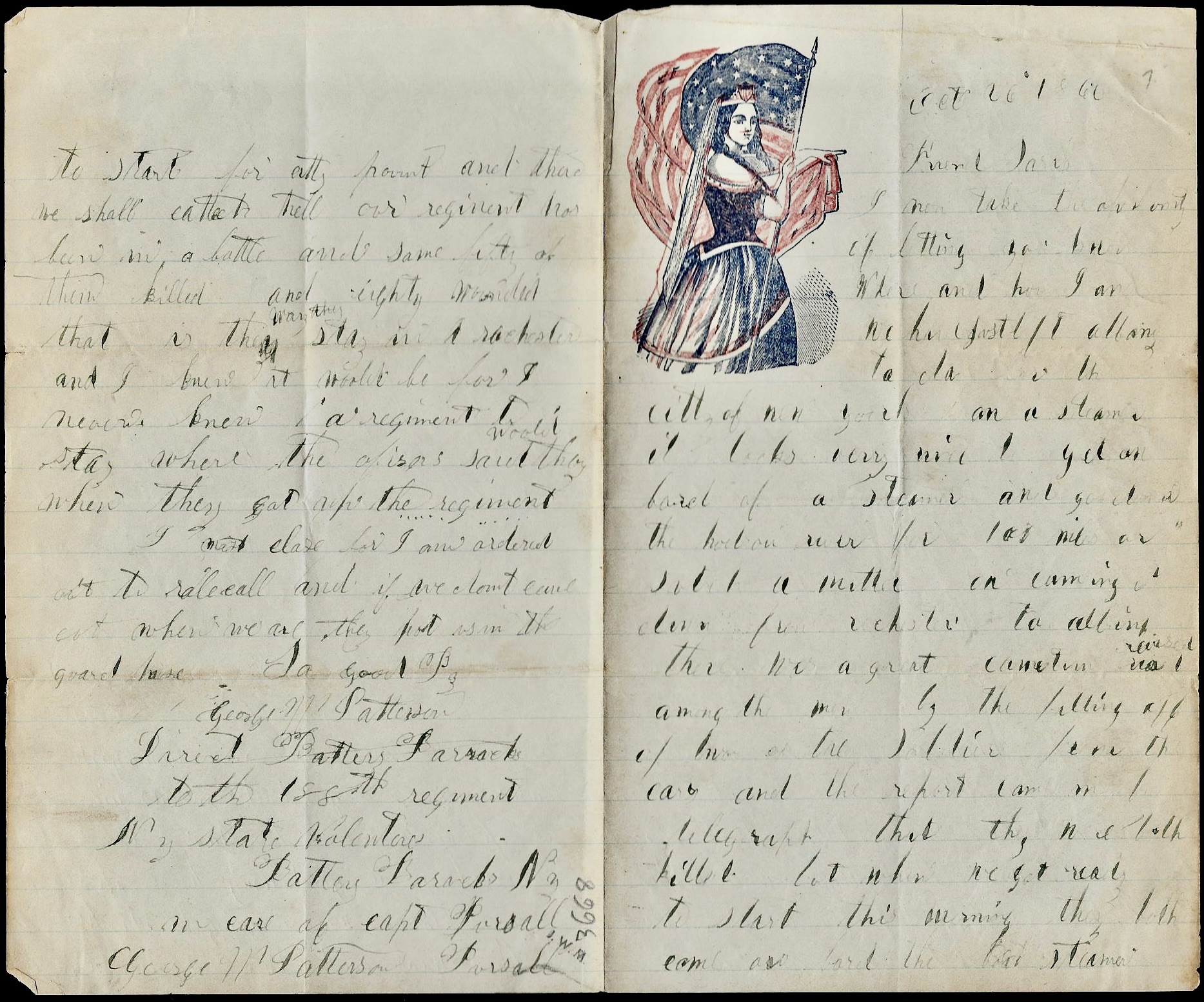 1864: George W. Patterson to Friend Sarah | Spared & Shared 23